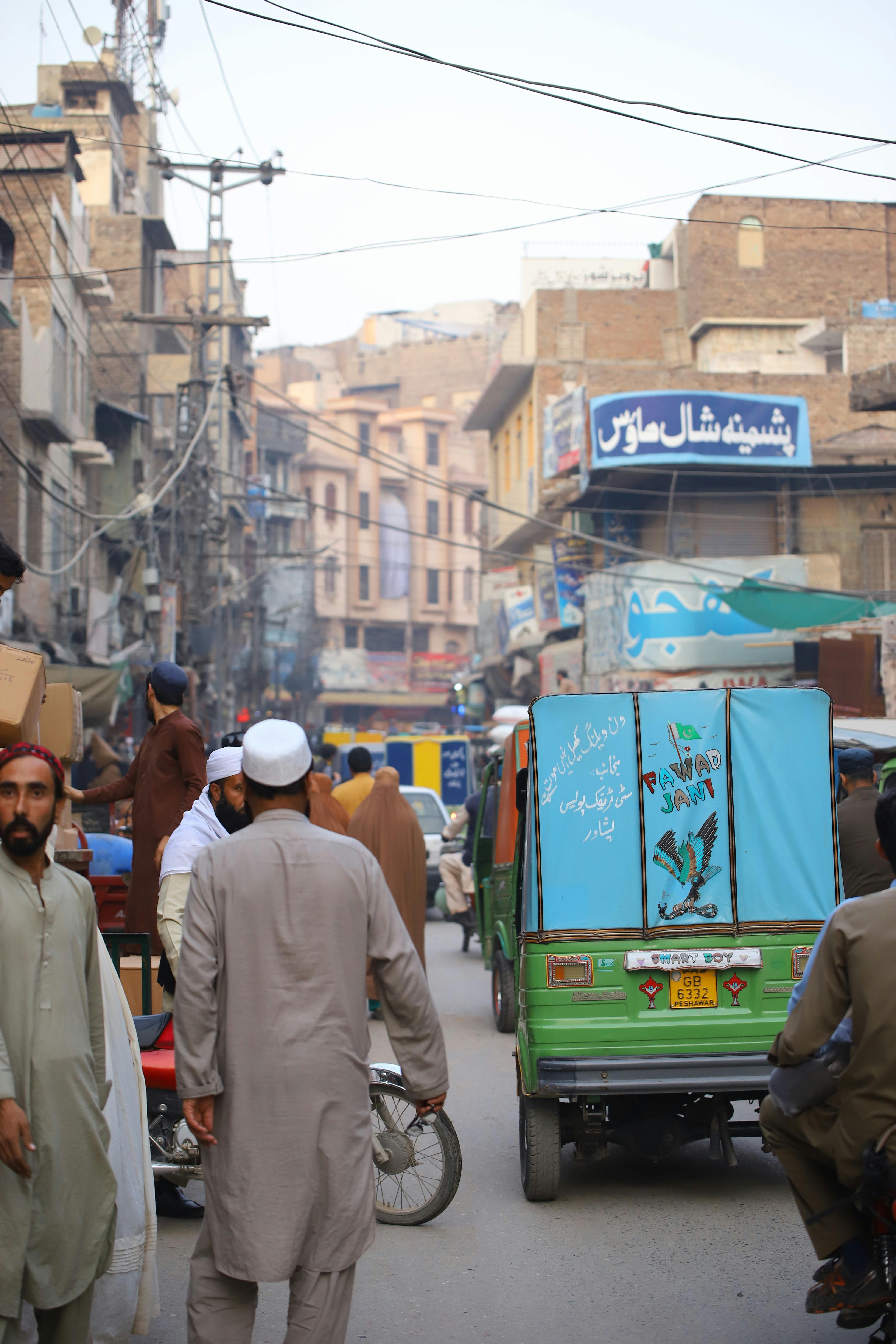 Crowd on a Street in Pakistan · Free Stock Photo