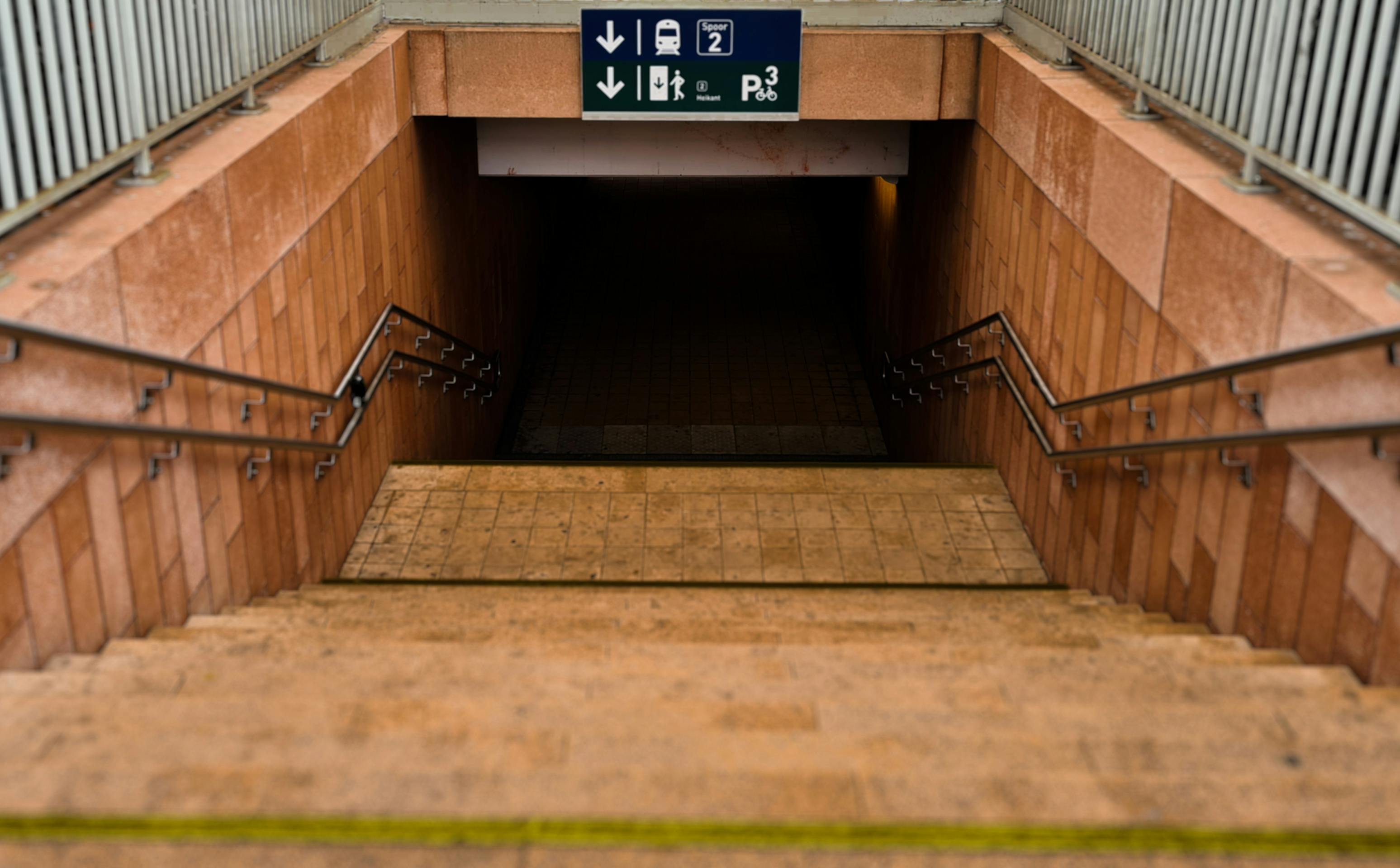 Stairs to Metro Entrance · Free Stock Photo