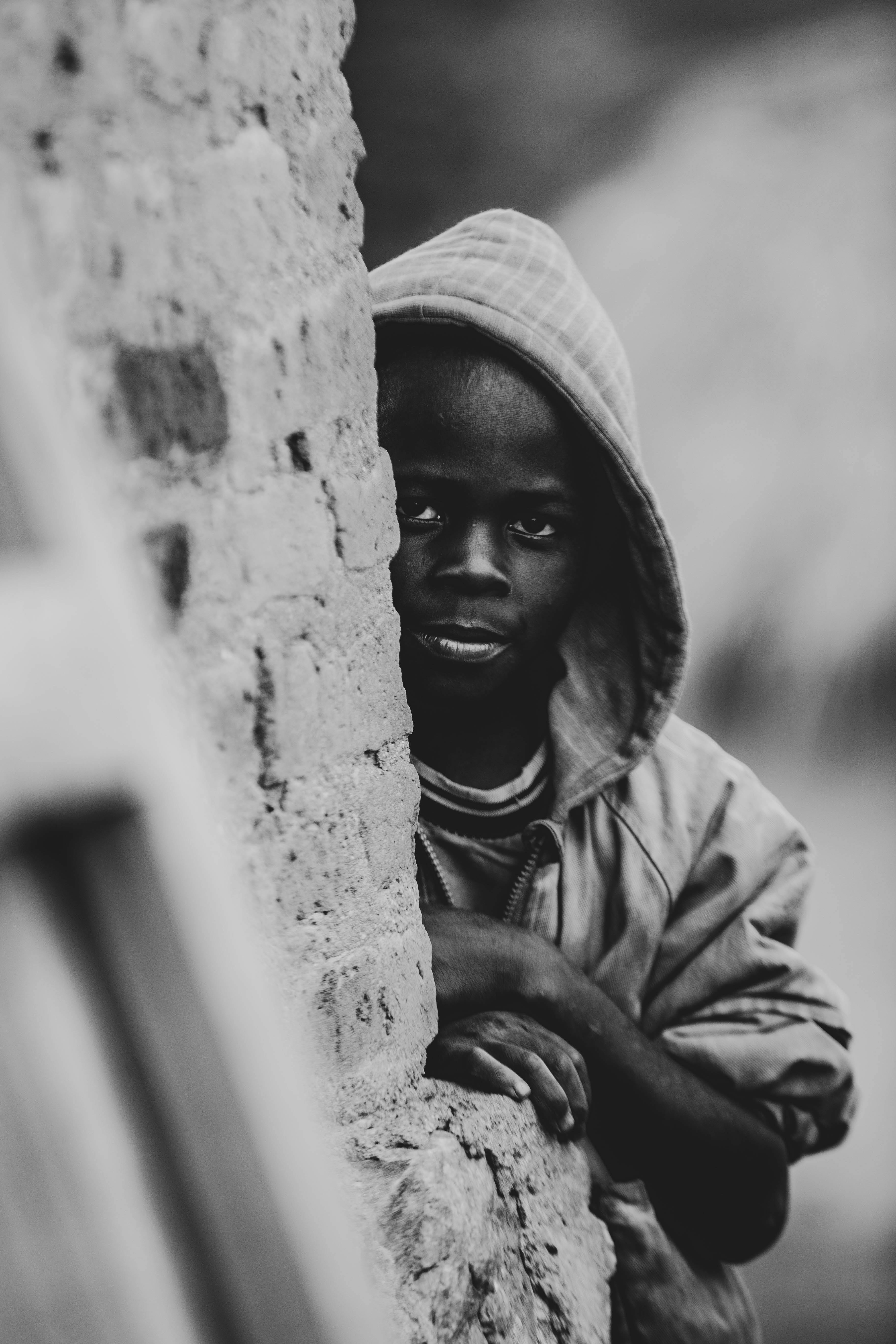 Backview of Sad Child waiting on a Glass Window · Free Stock Photo