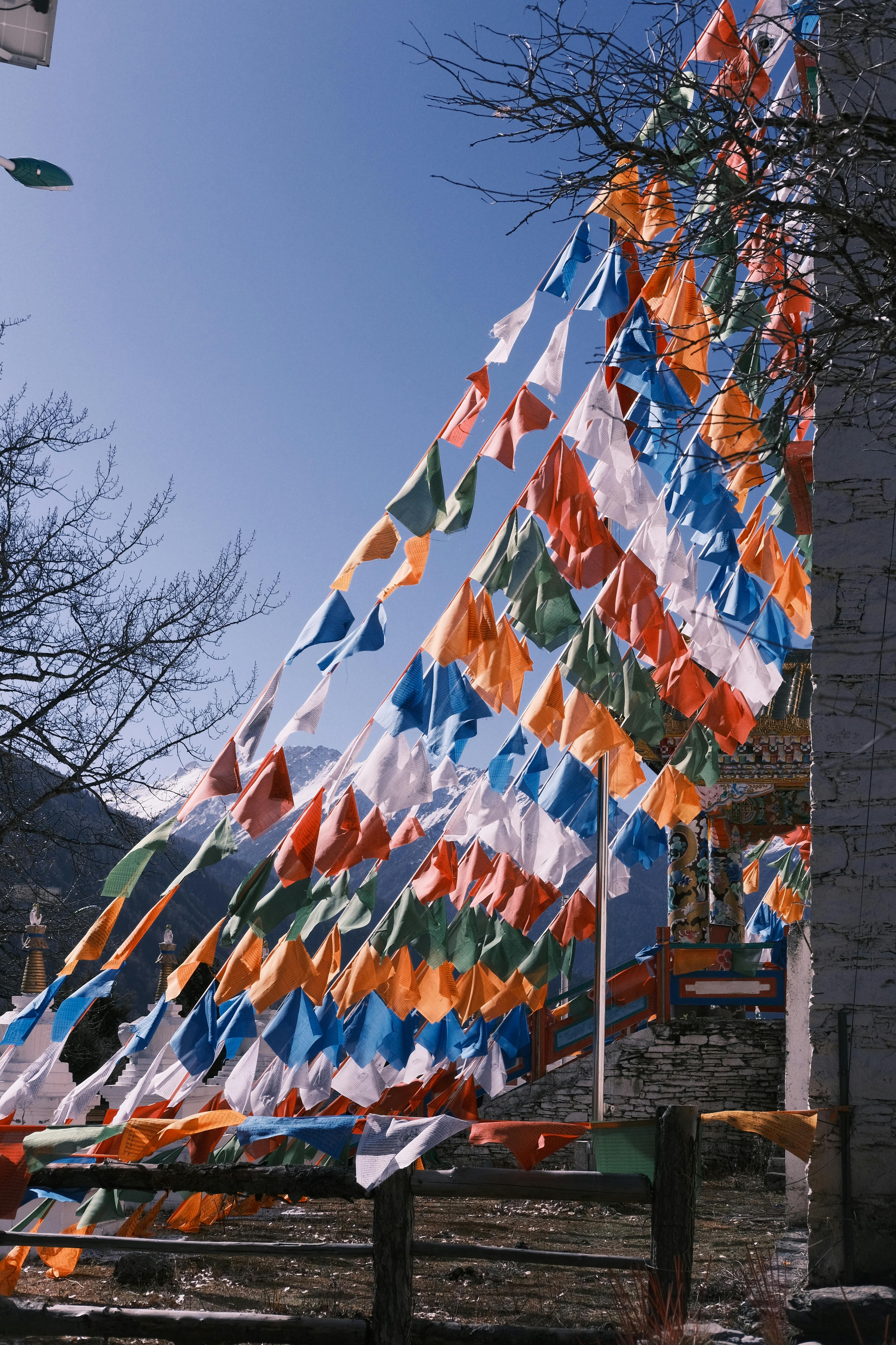 Colorful Cloths on Strings · Free Stock Photo