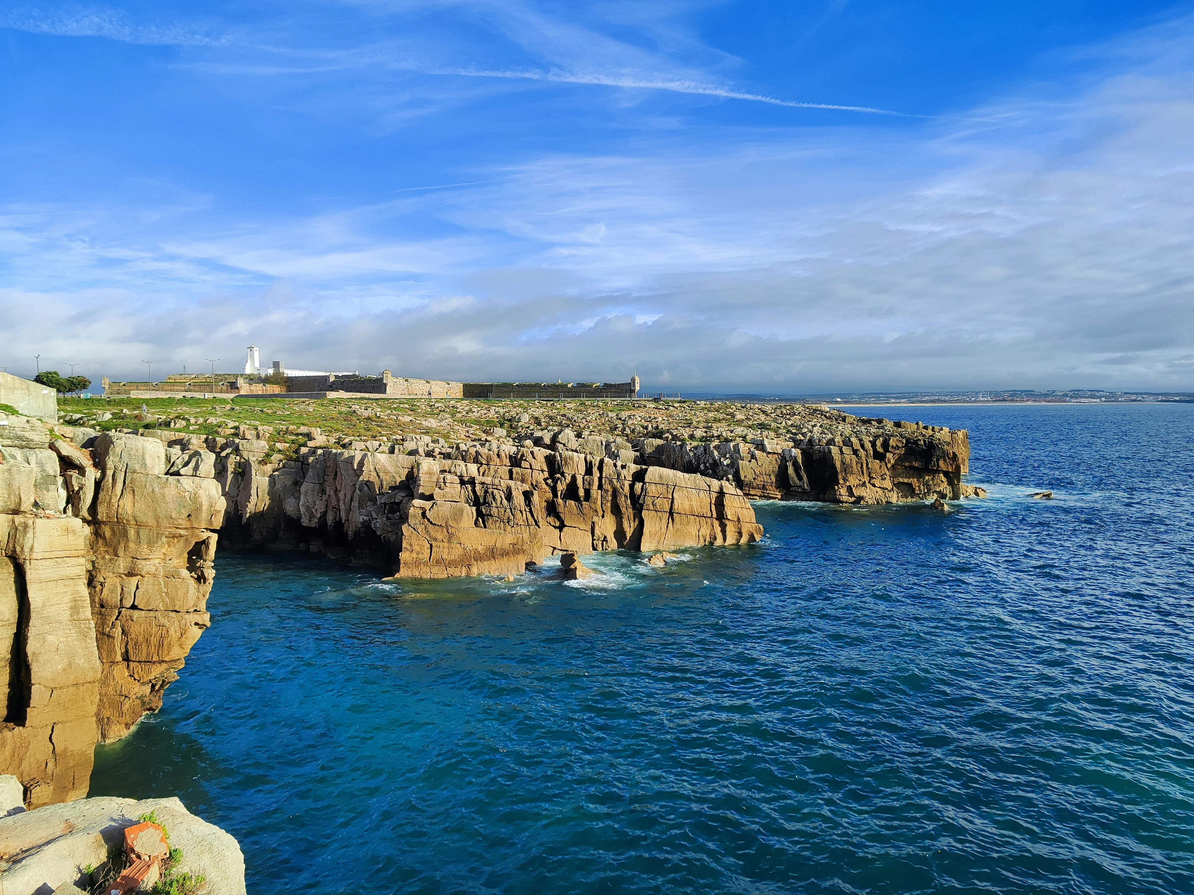 Cliff on Sea Shore in Peniche in Portugal · Free Stock Photo