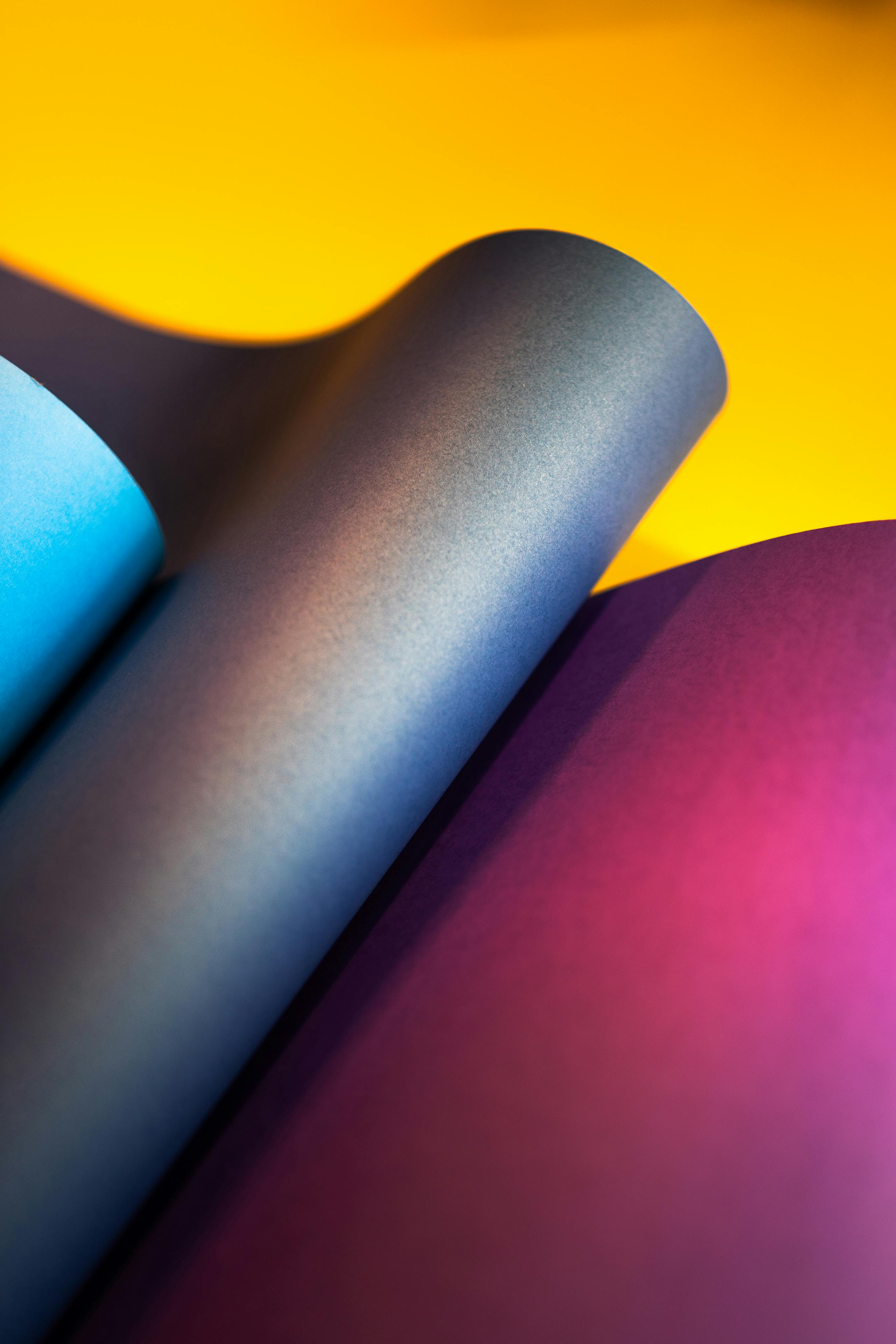 Rolled Colored Papers · Free Stock Photo