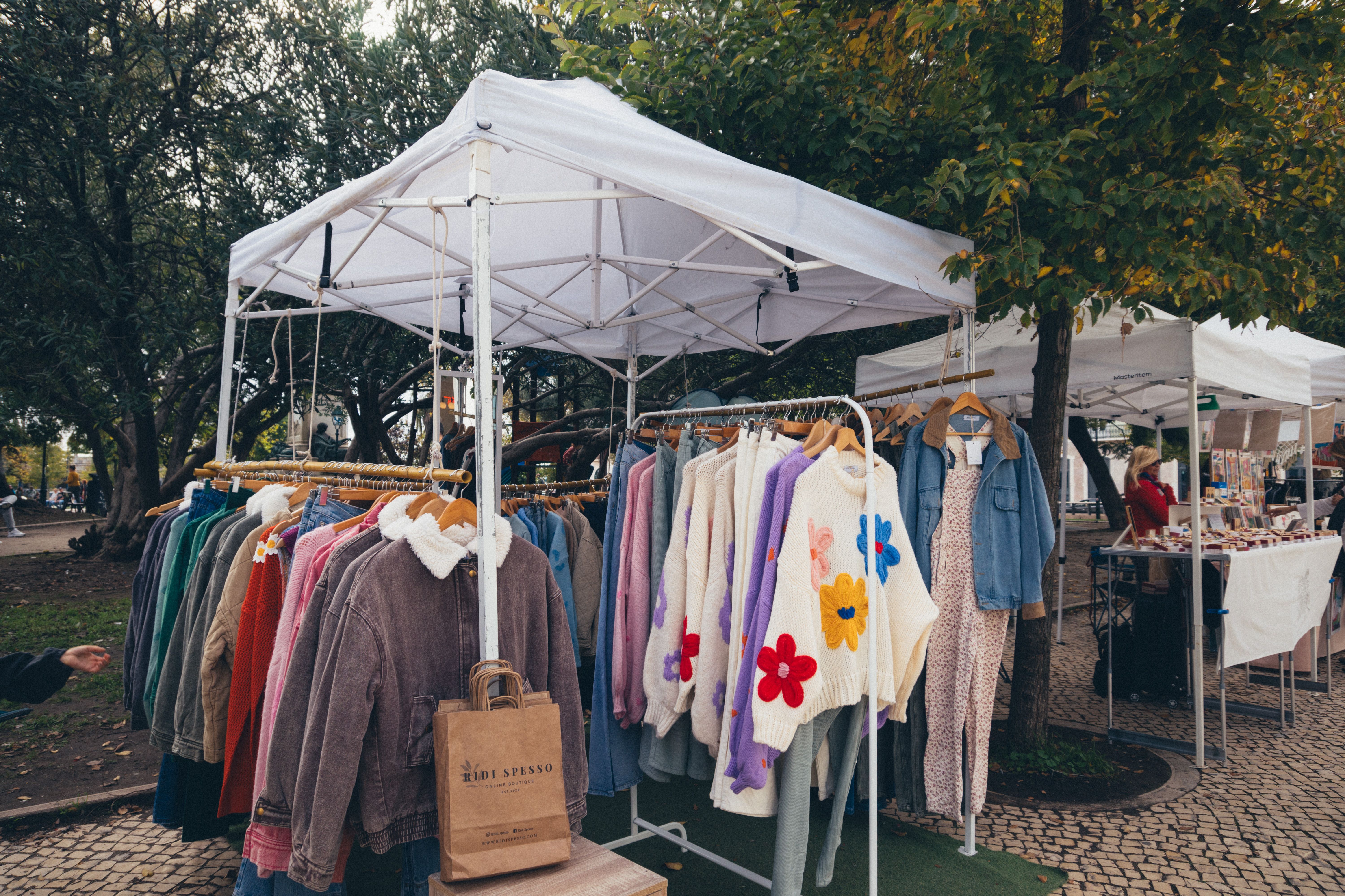 Clothes on Market in Park · Free Stock Photo