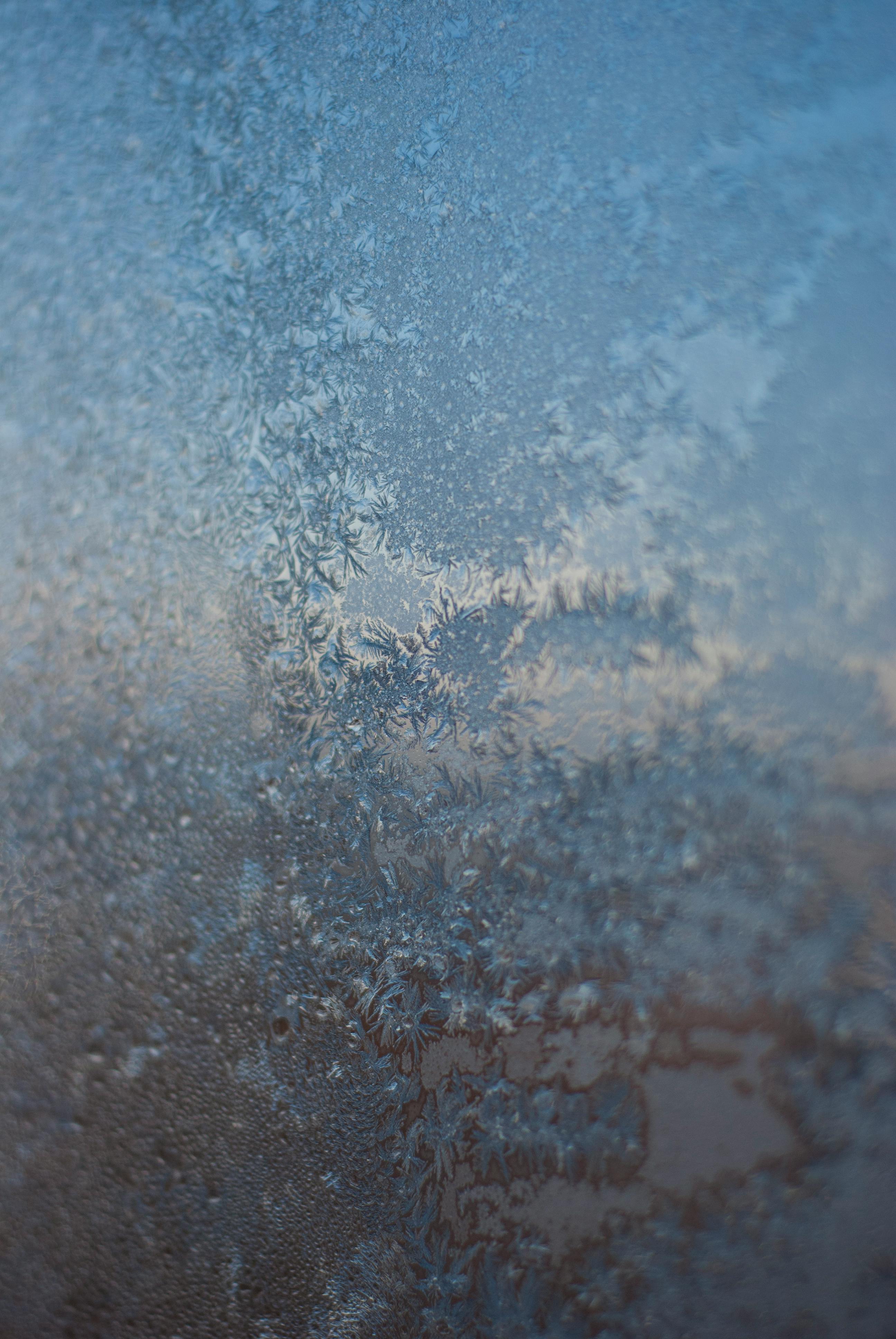 Close-up of a Frozen Glass Surface · Free Stock Photo