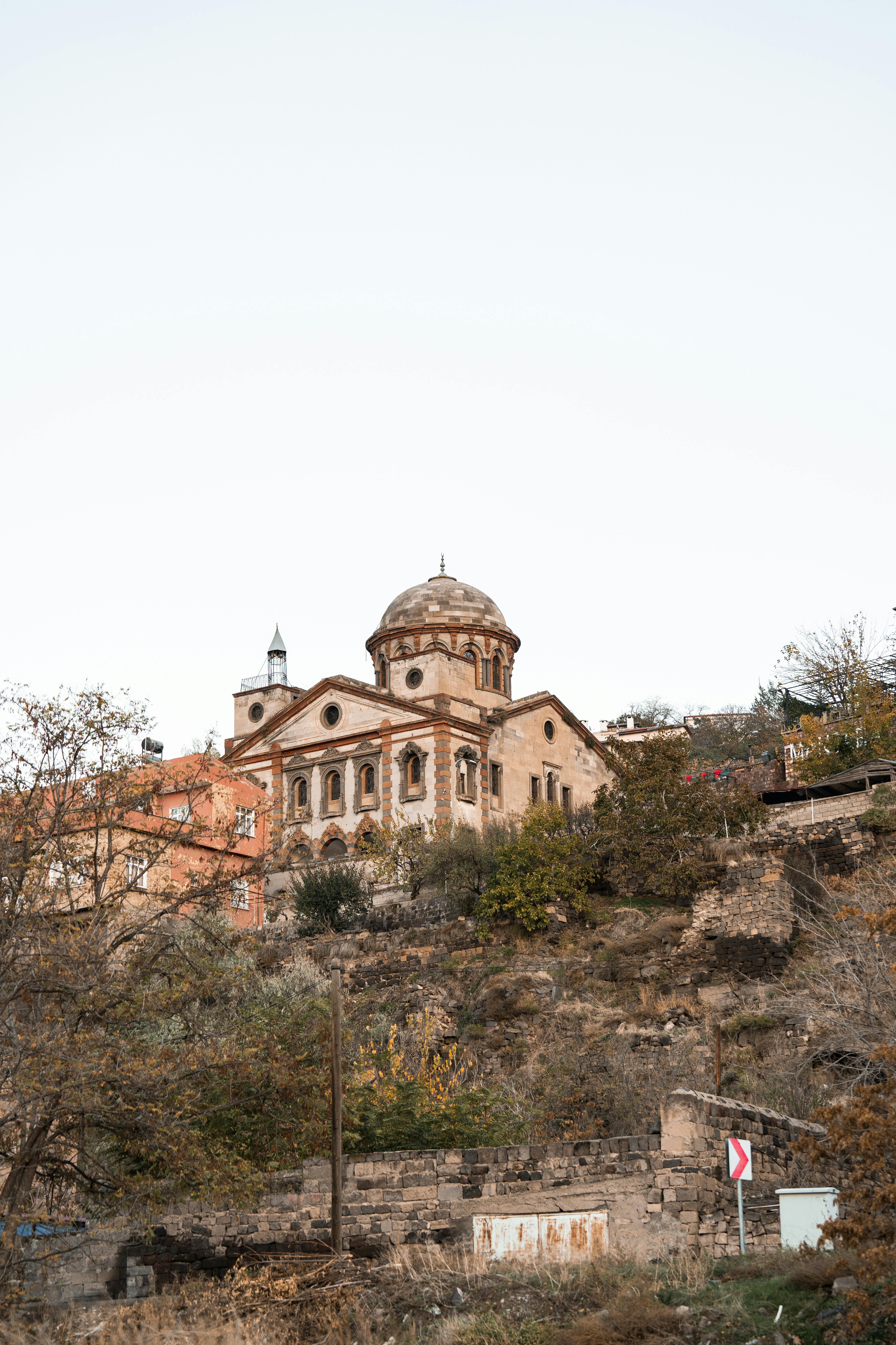 View of the Yaman Dede Camii from the Bottom of a Hill in Kayseri ...
