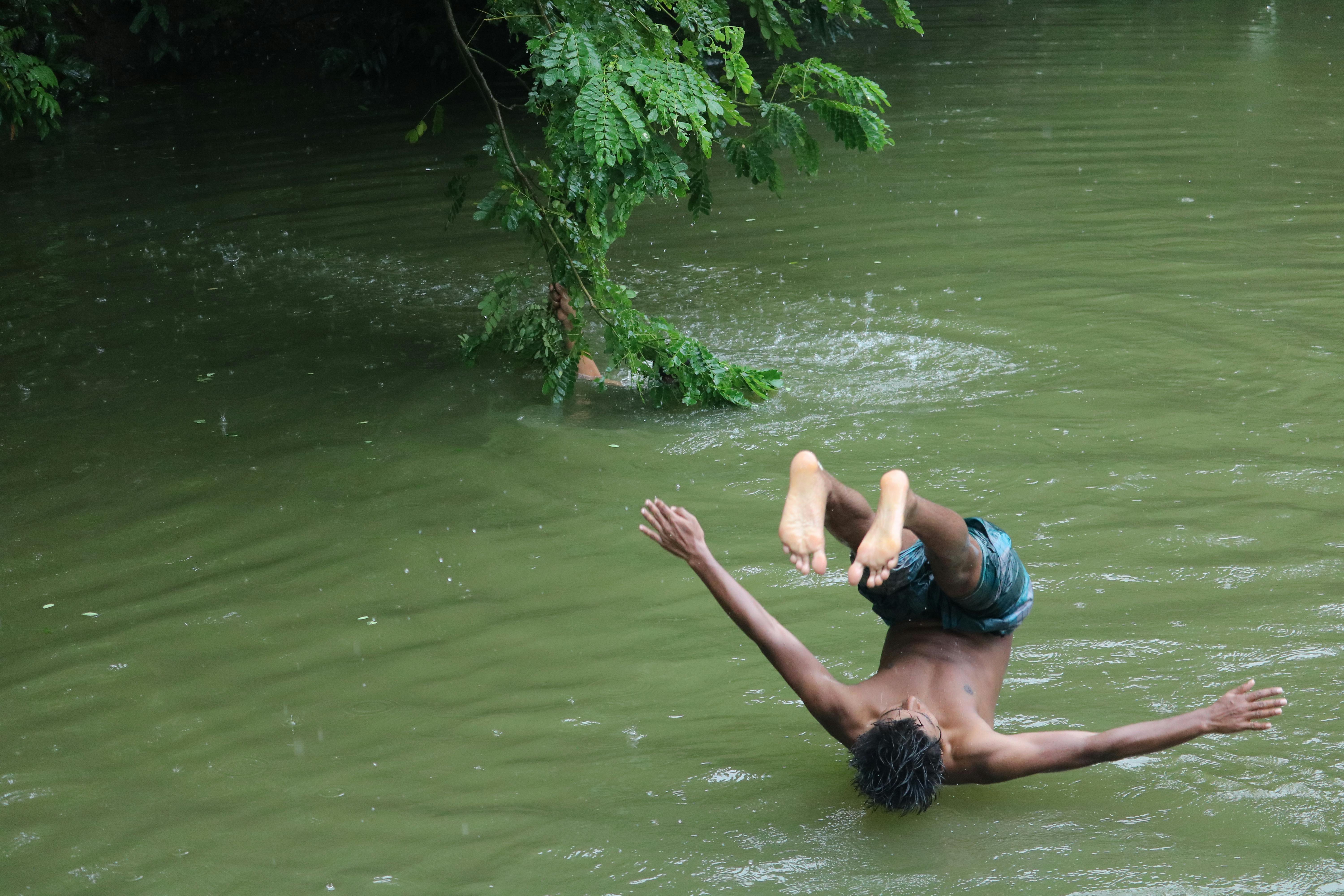 Man Running towards River · Free Stock Photo