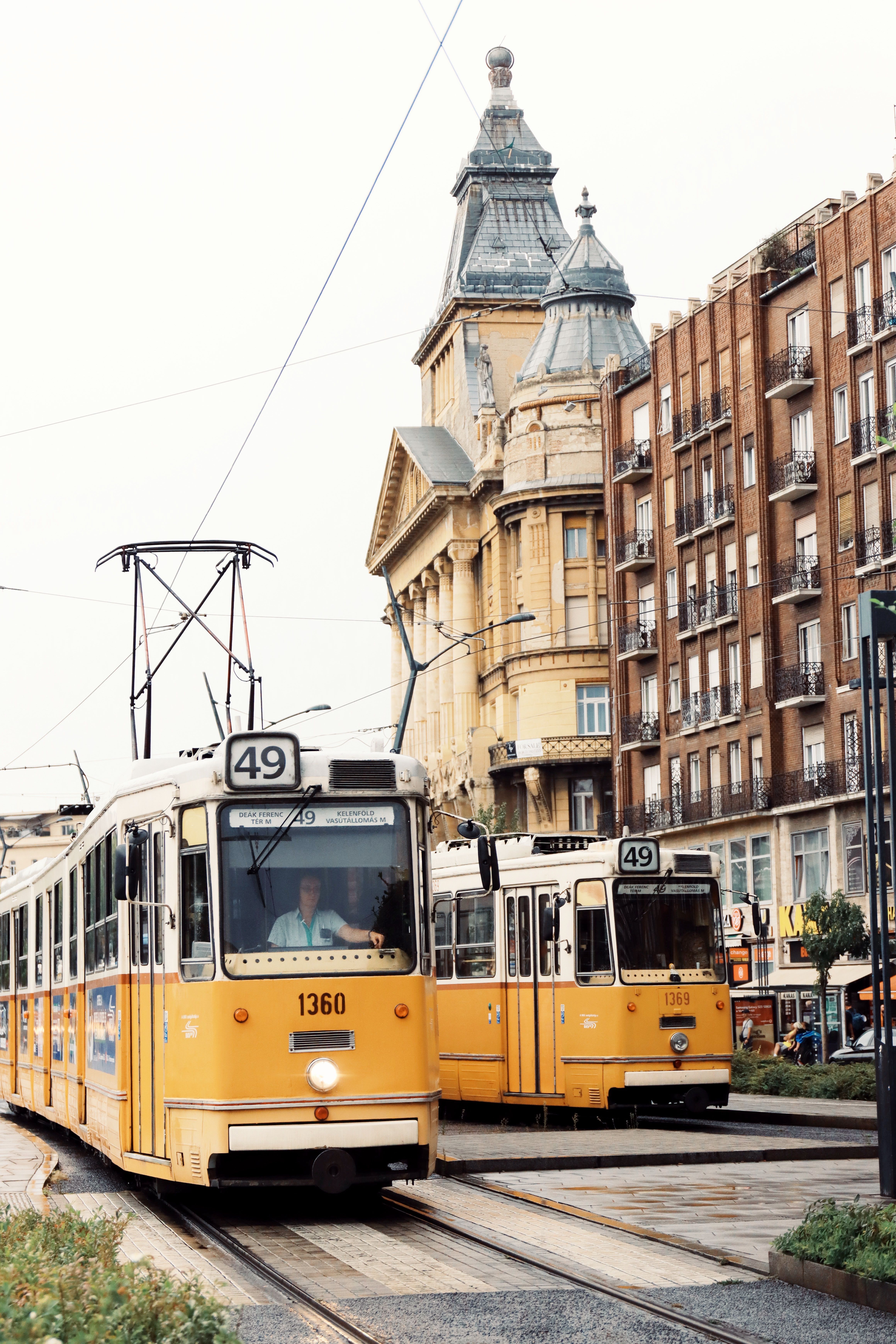 Vintage Trams in Budapest · Free Stock Photo