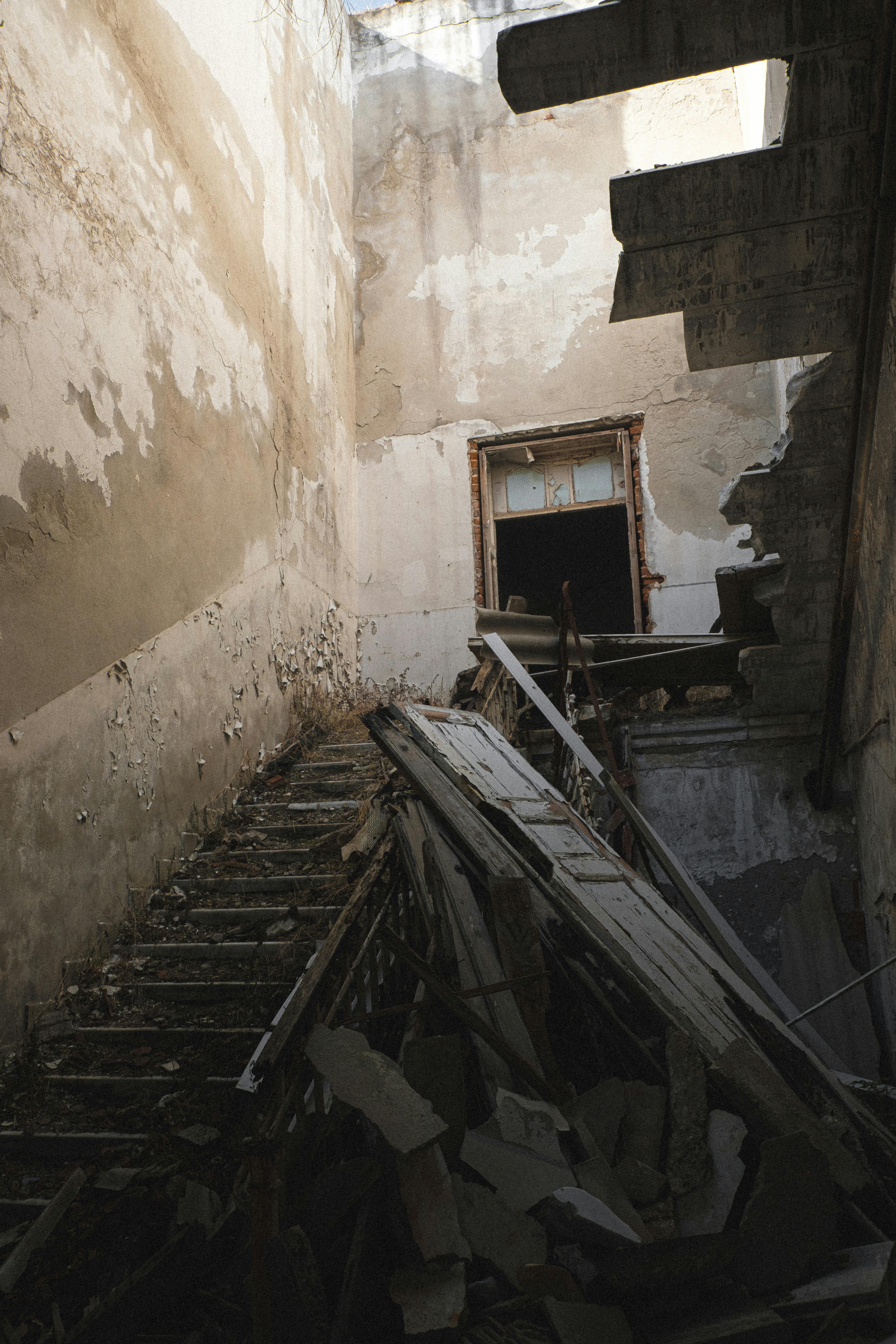 Stairs in Destroyed Building · Free Stock Photo
