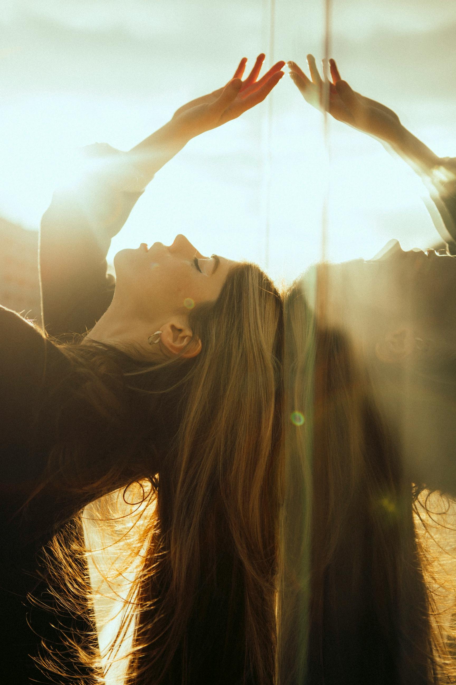 Woman with her Reflection · Free Stock Photo