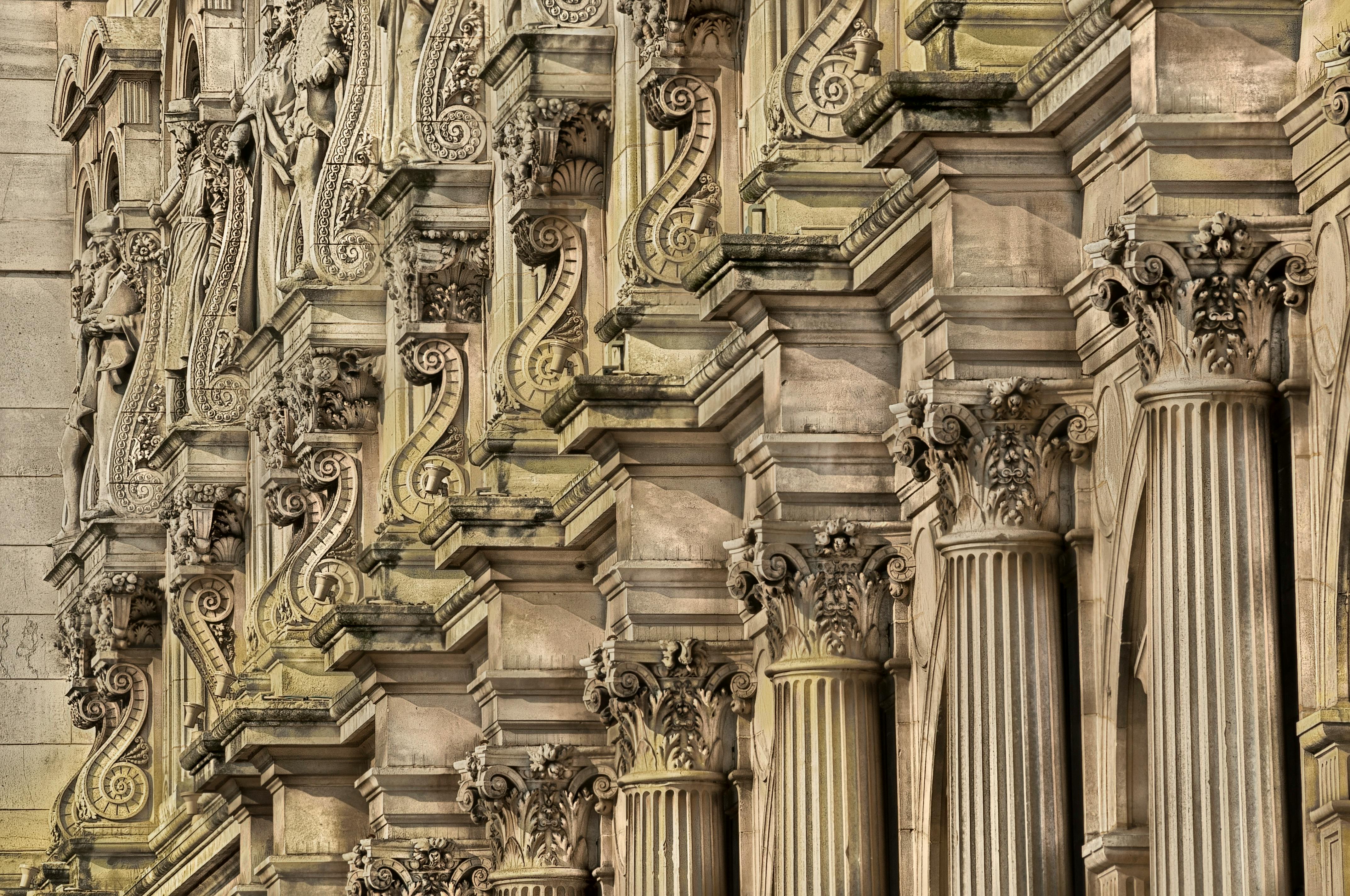 Close-up of Columns and Architectural Details · Free Stock Photo
