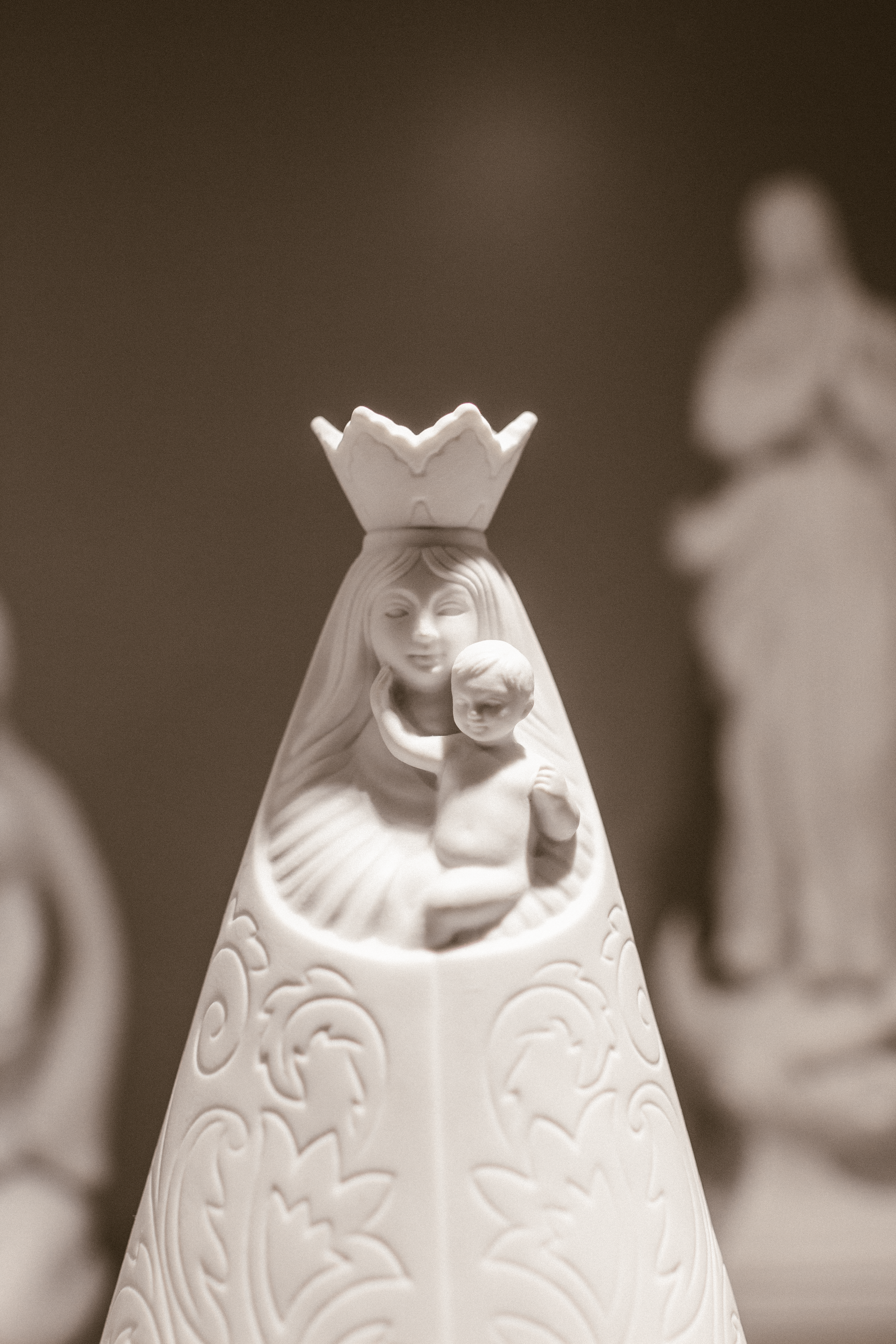 Close Up Photo of Statue of Virgin Mary Wearing Golden Crown · Free ...