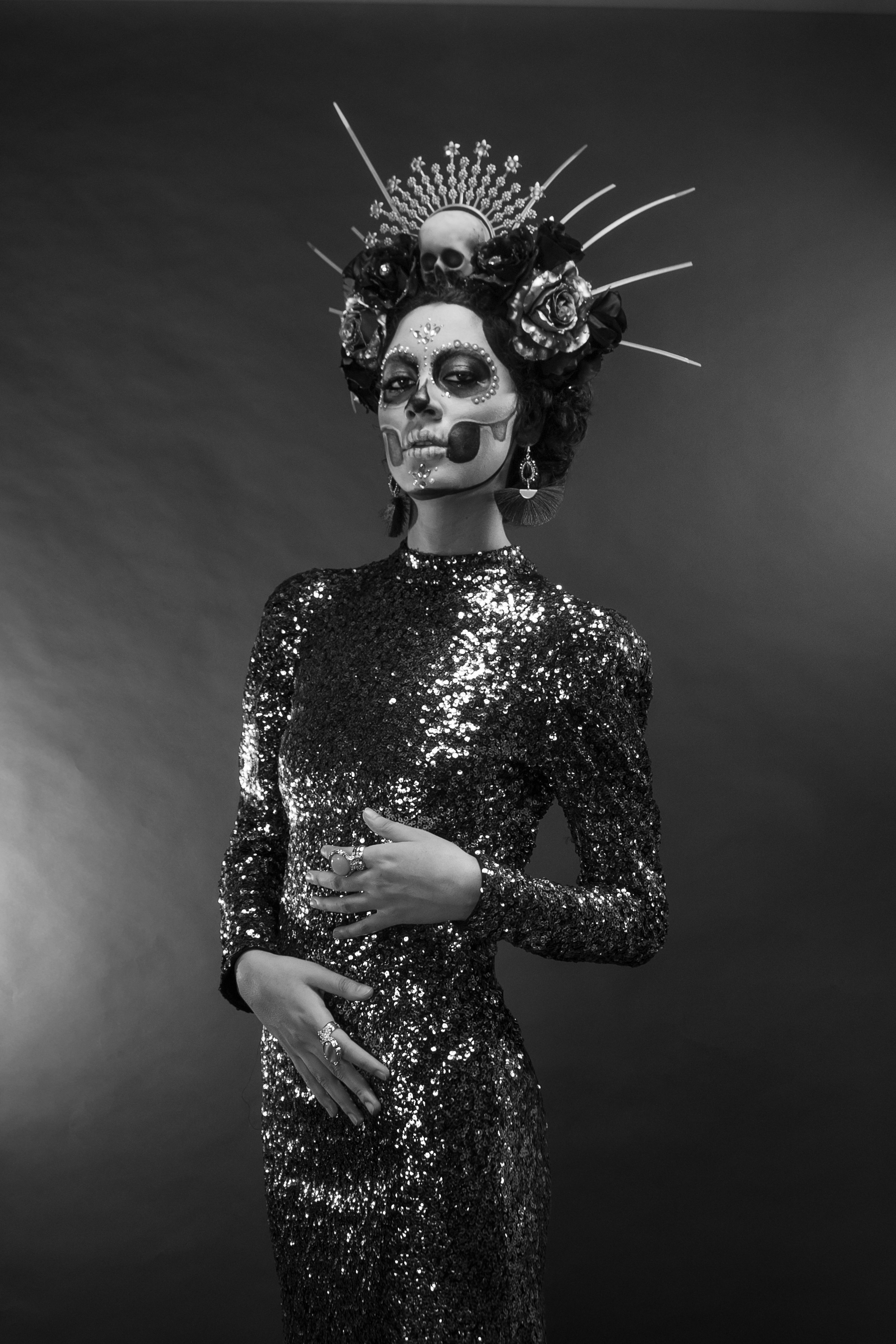 Foto de stock gratuita sobre fotos en blanco y negro, calavera, catrina ...