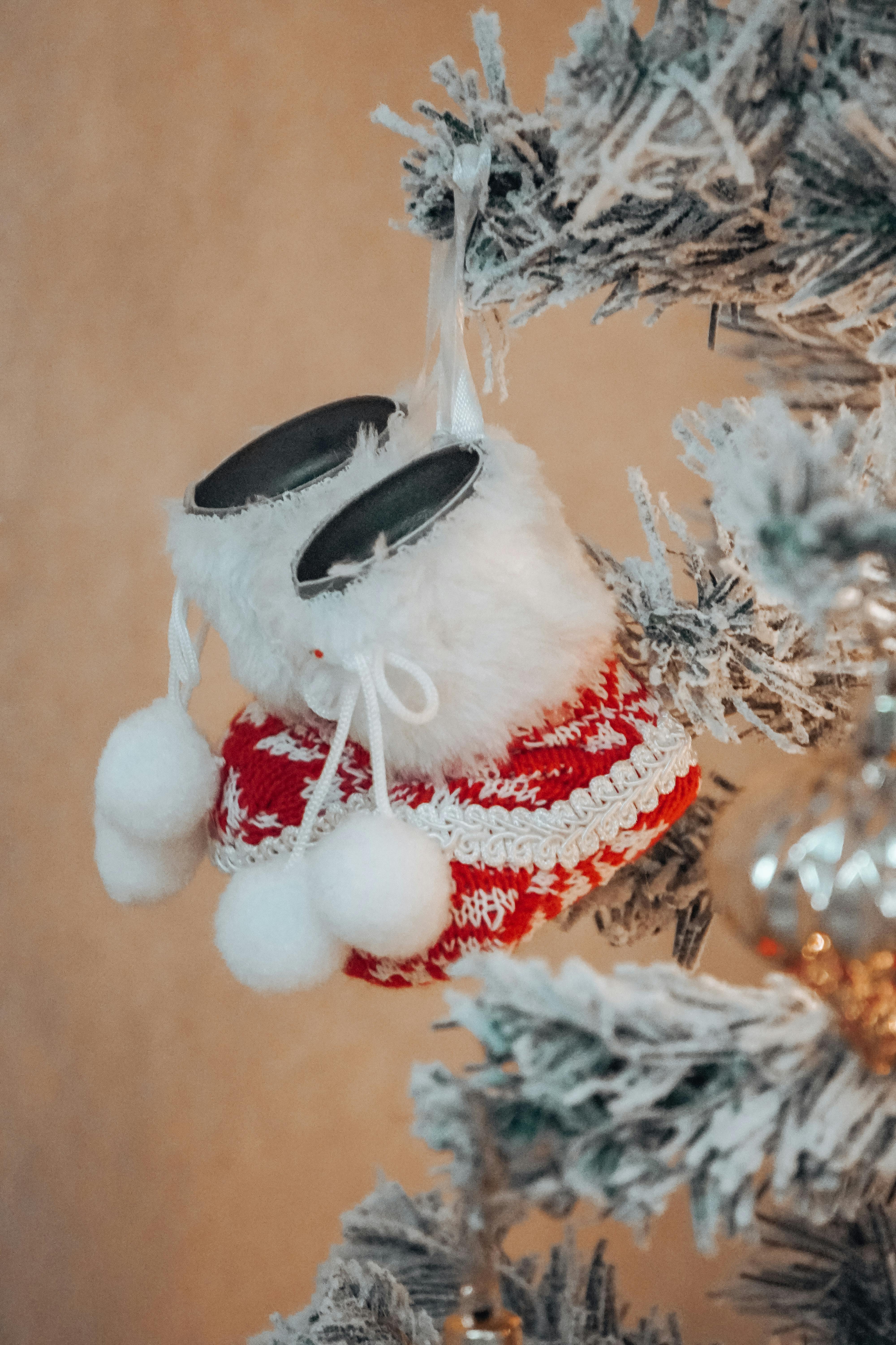 Fluffy Decoration on Christmas Tree · Free Stock Photo