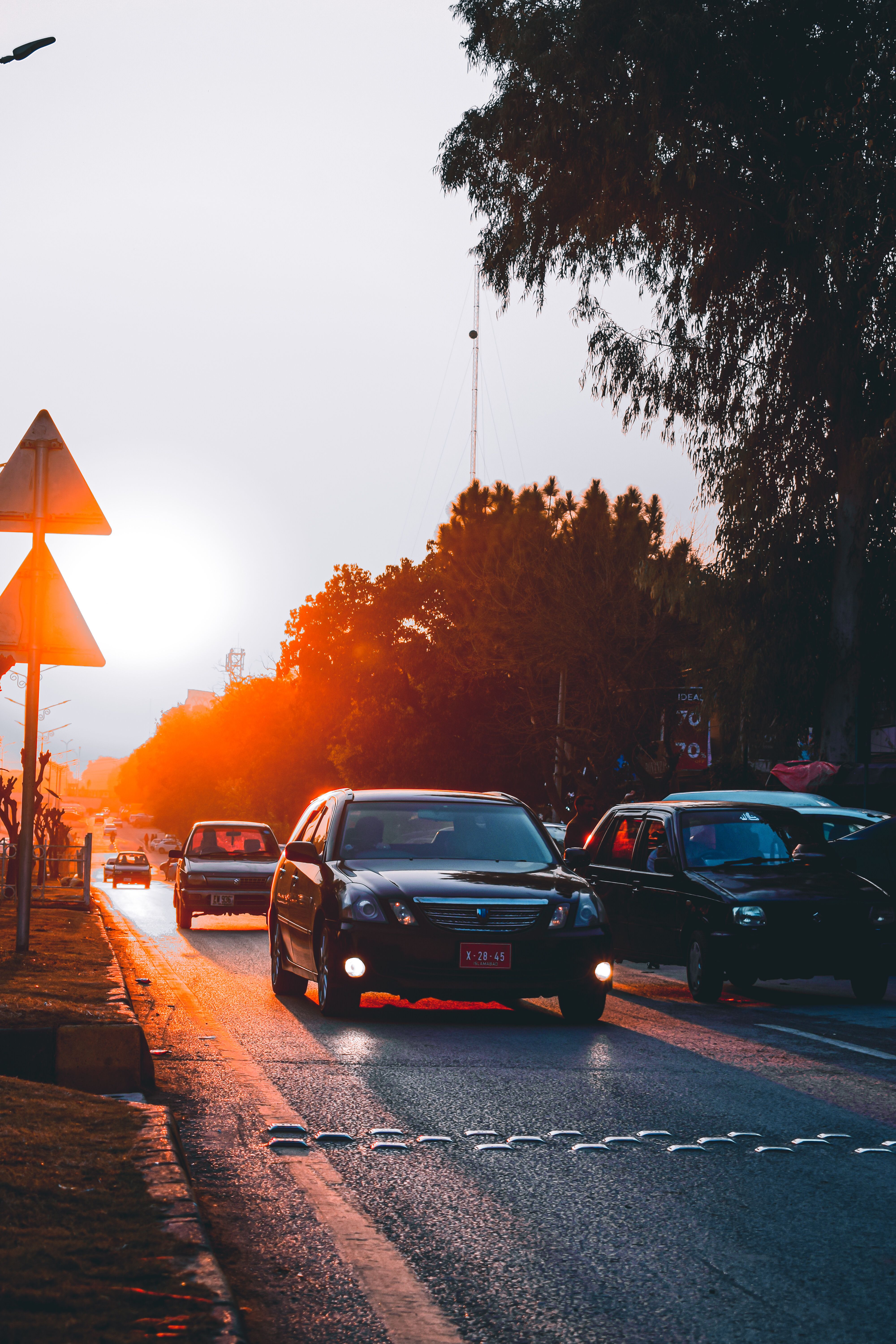 Traffic at Sunset · Free Stock Photo