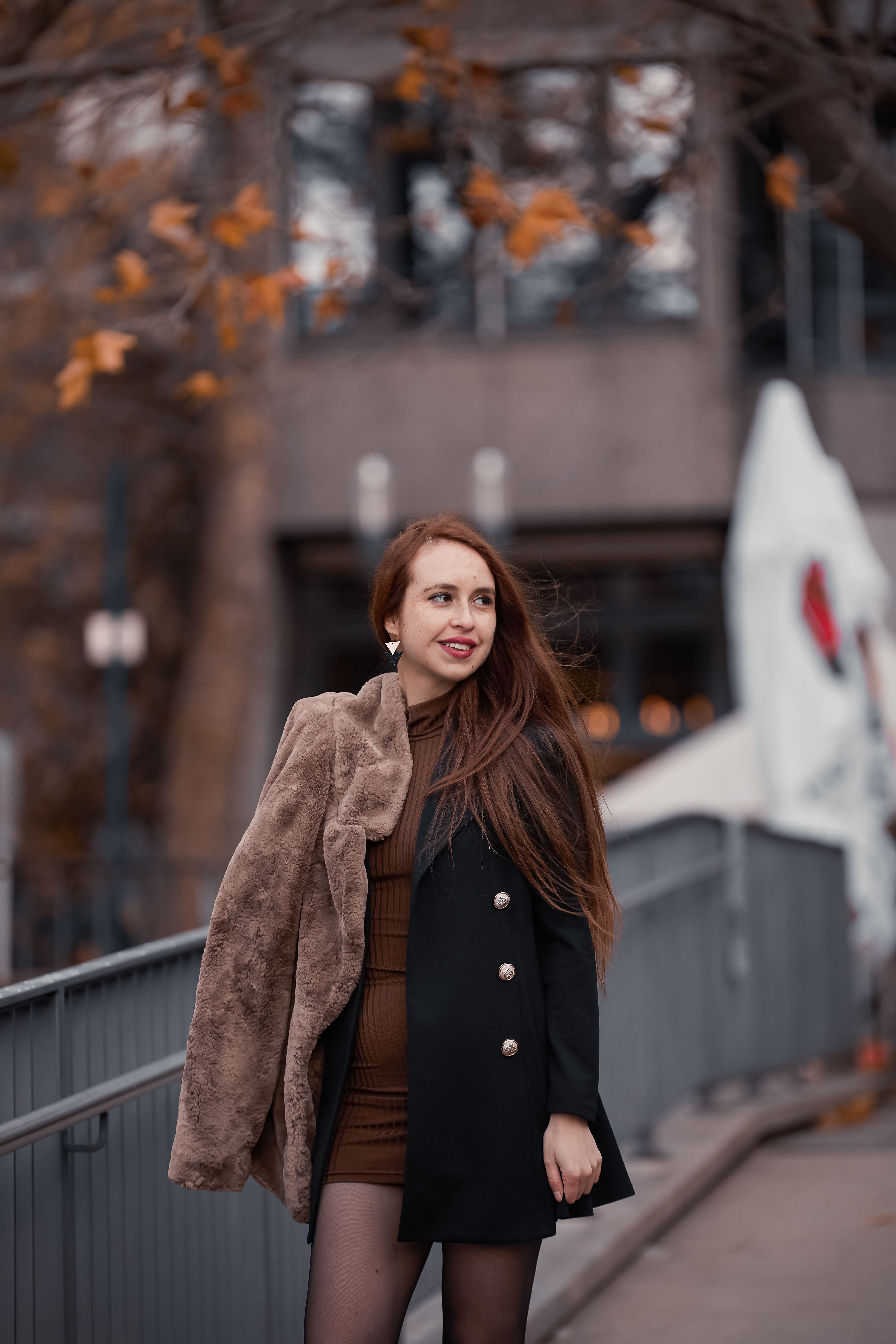 Model in Dress and Blazer · Free Stock Photo