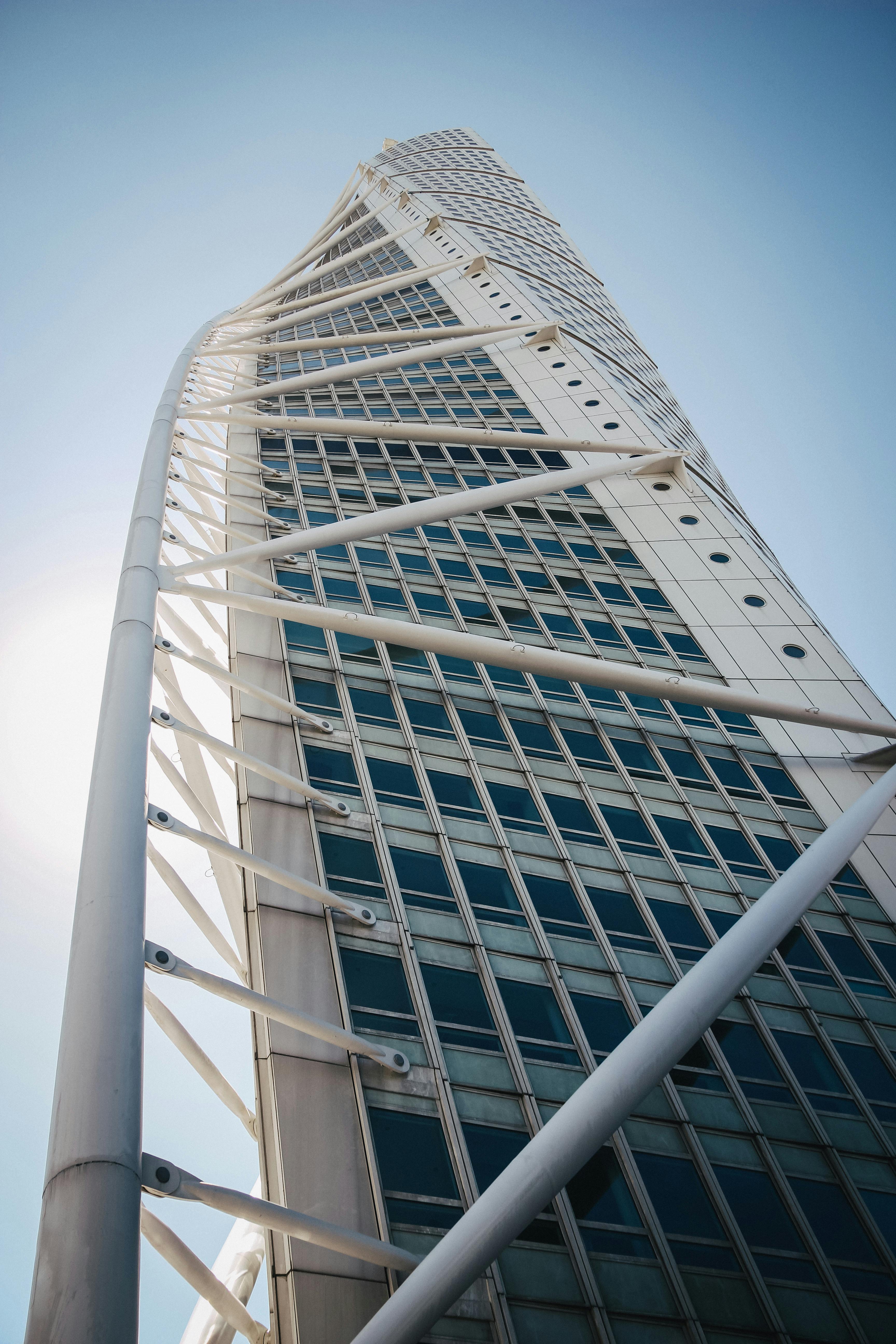 Low Angle Shot of the Turning Torso Building in Malmo, Sweden · Free ...