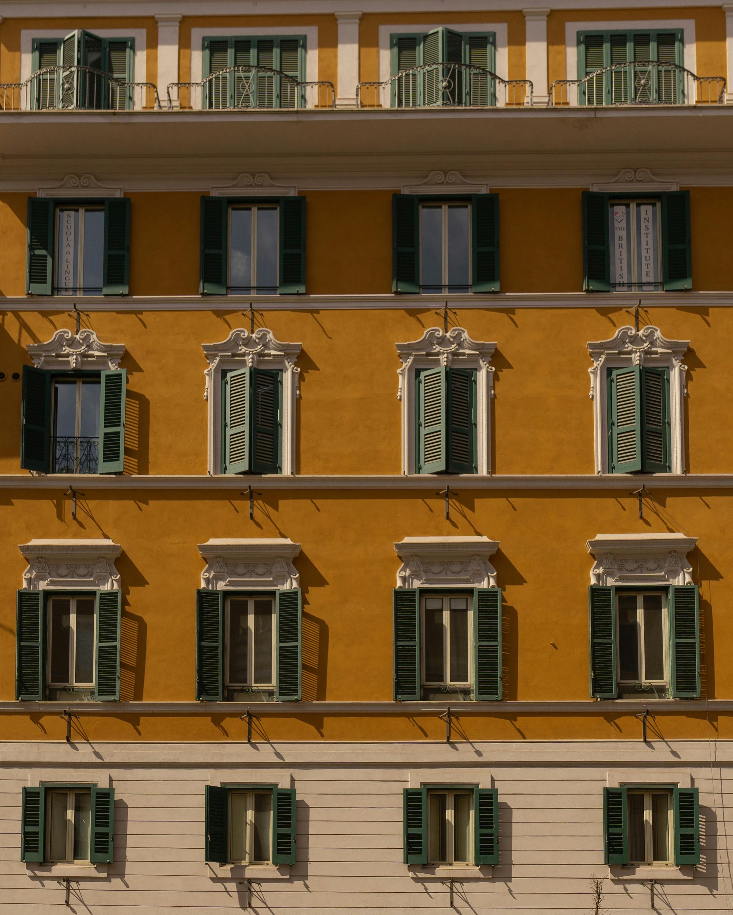 Windows in a Traditional Tenement · Free Stock Photo