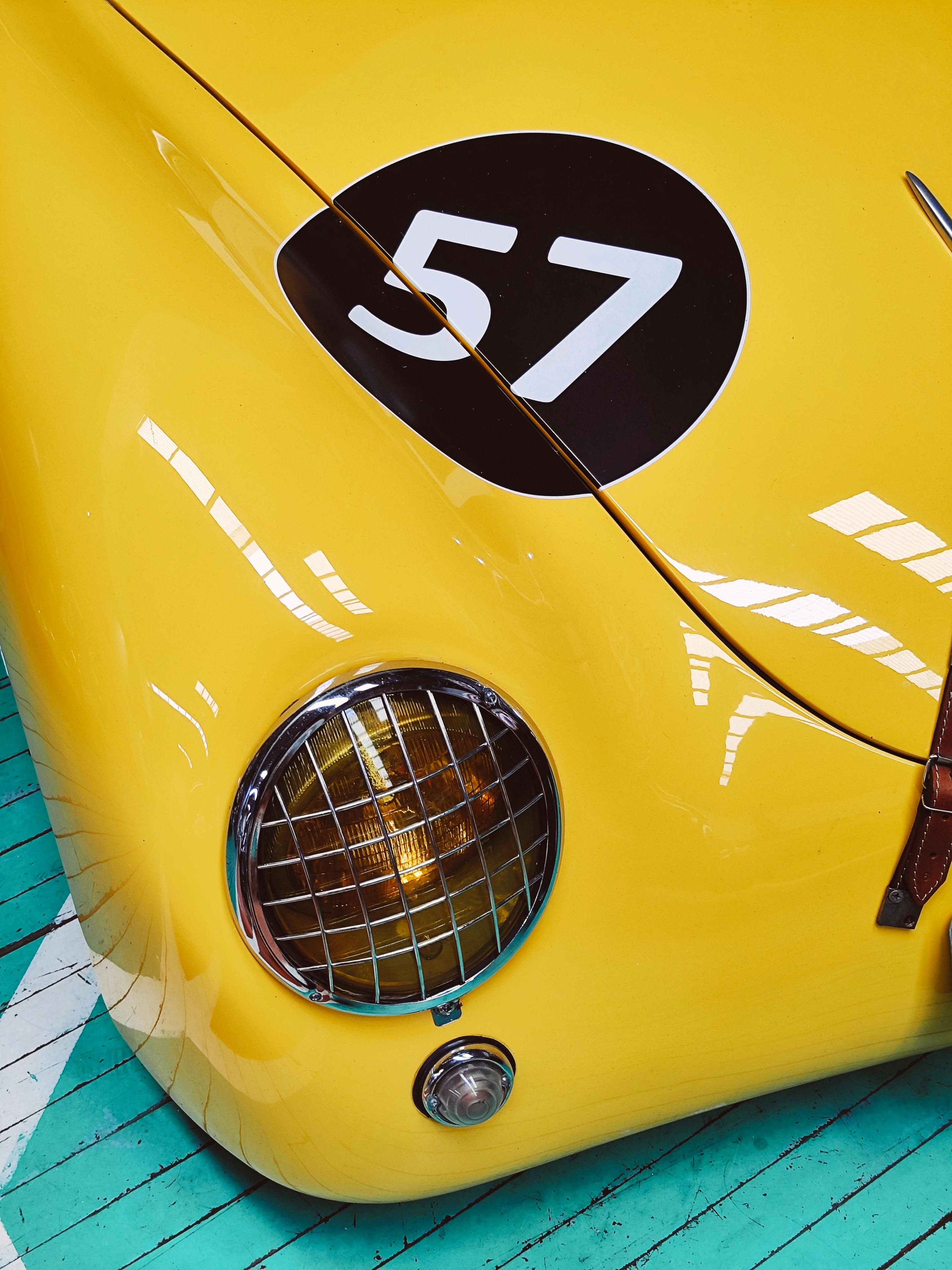 Light in a Yellow Sport Car · Free Stock Photo