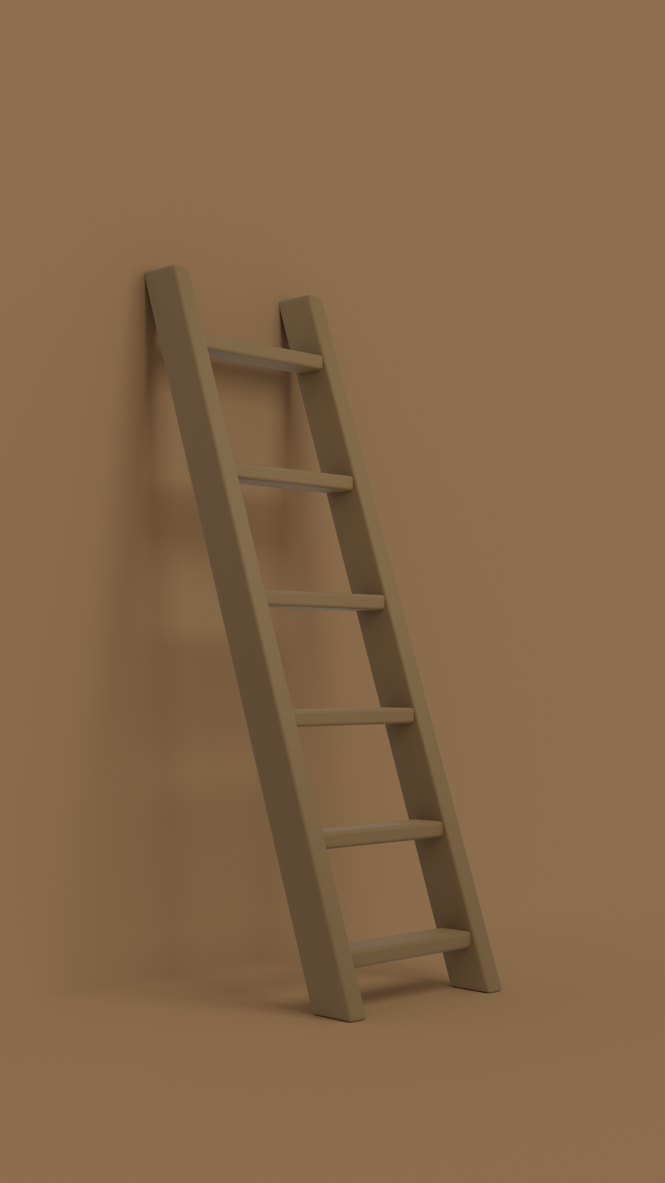 Ladder in White Room · Free Stock Photo