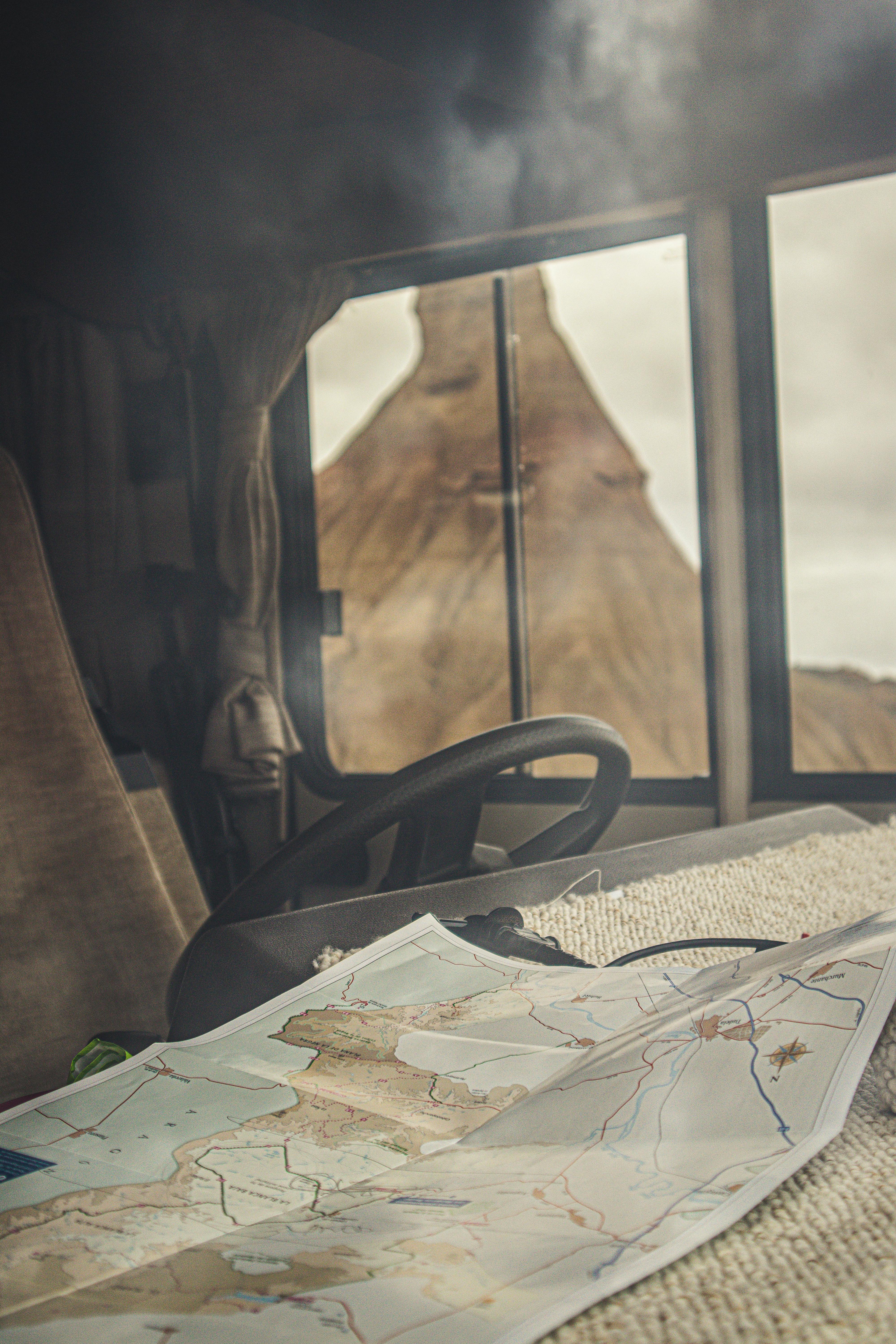 Map on Dashboard in Car · Free Stock Photo