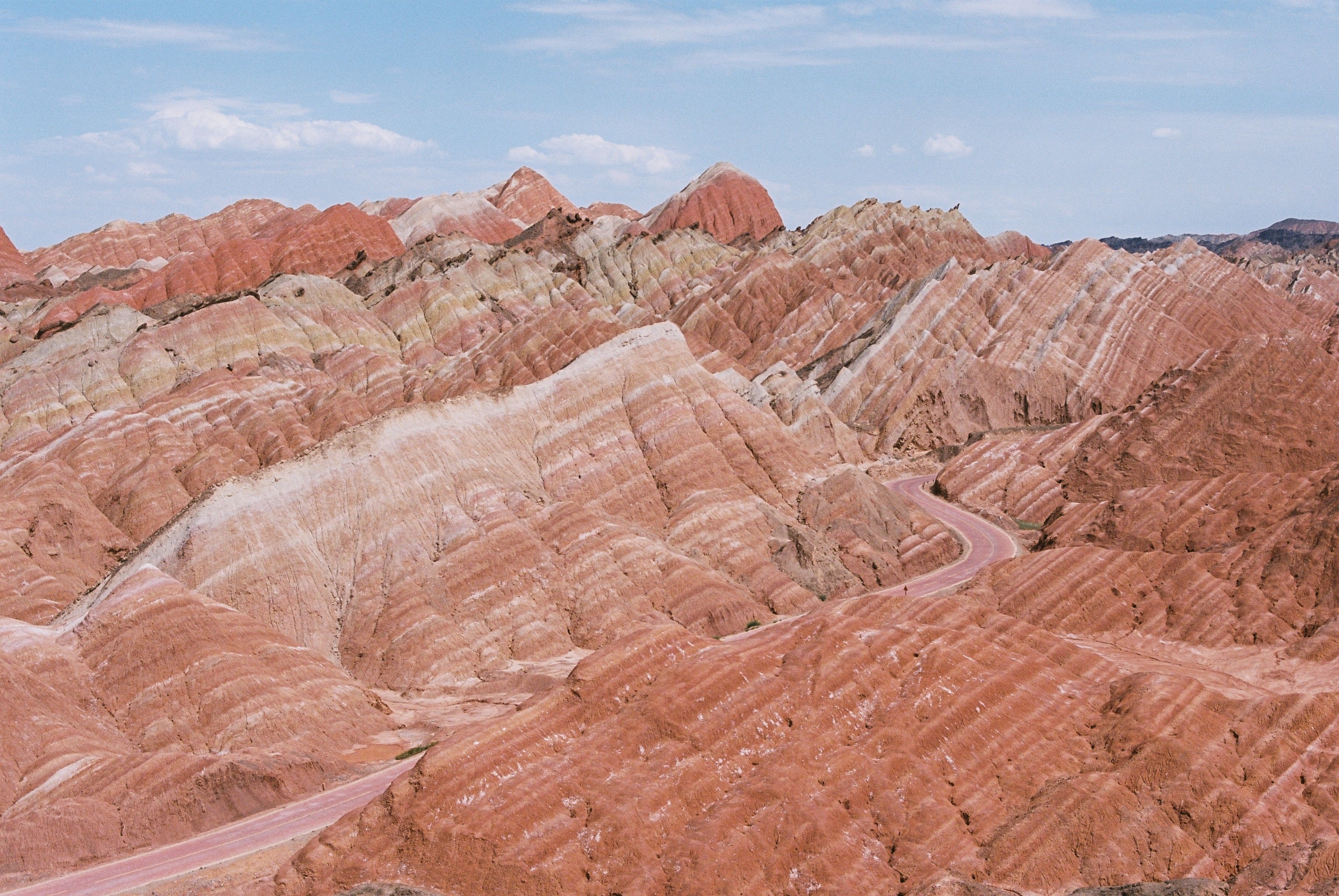 View of Geological Formations in the Zhangye National Geopark, China ...