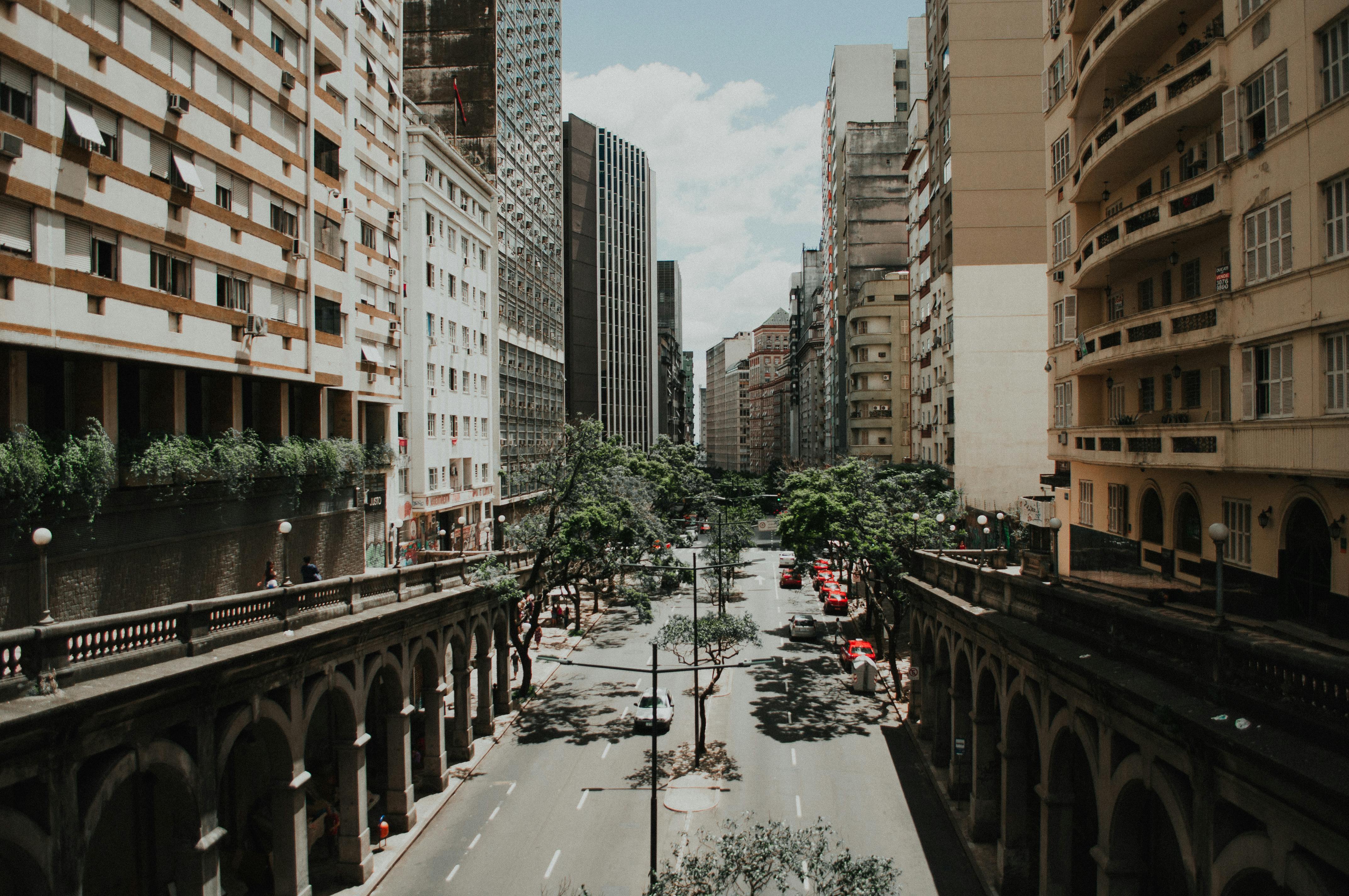 Road In Between Buildings · Free Stock Photo