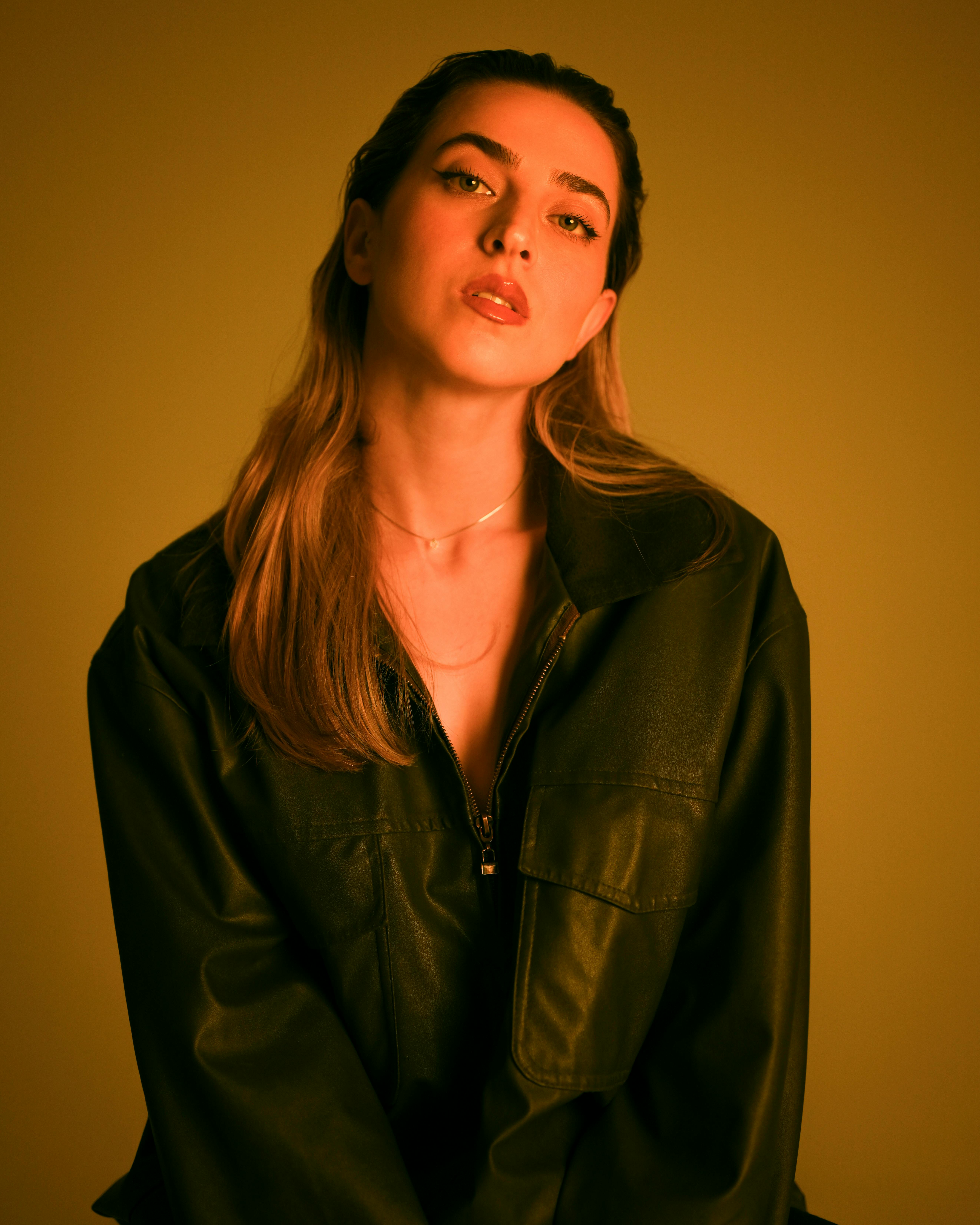 Model in a Leather Jacket · Free Stock Photo