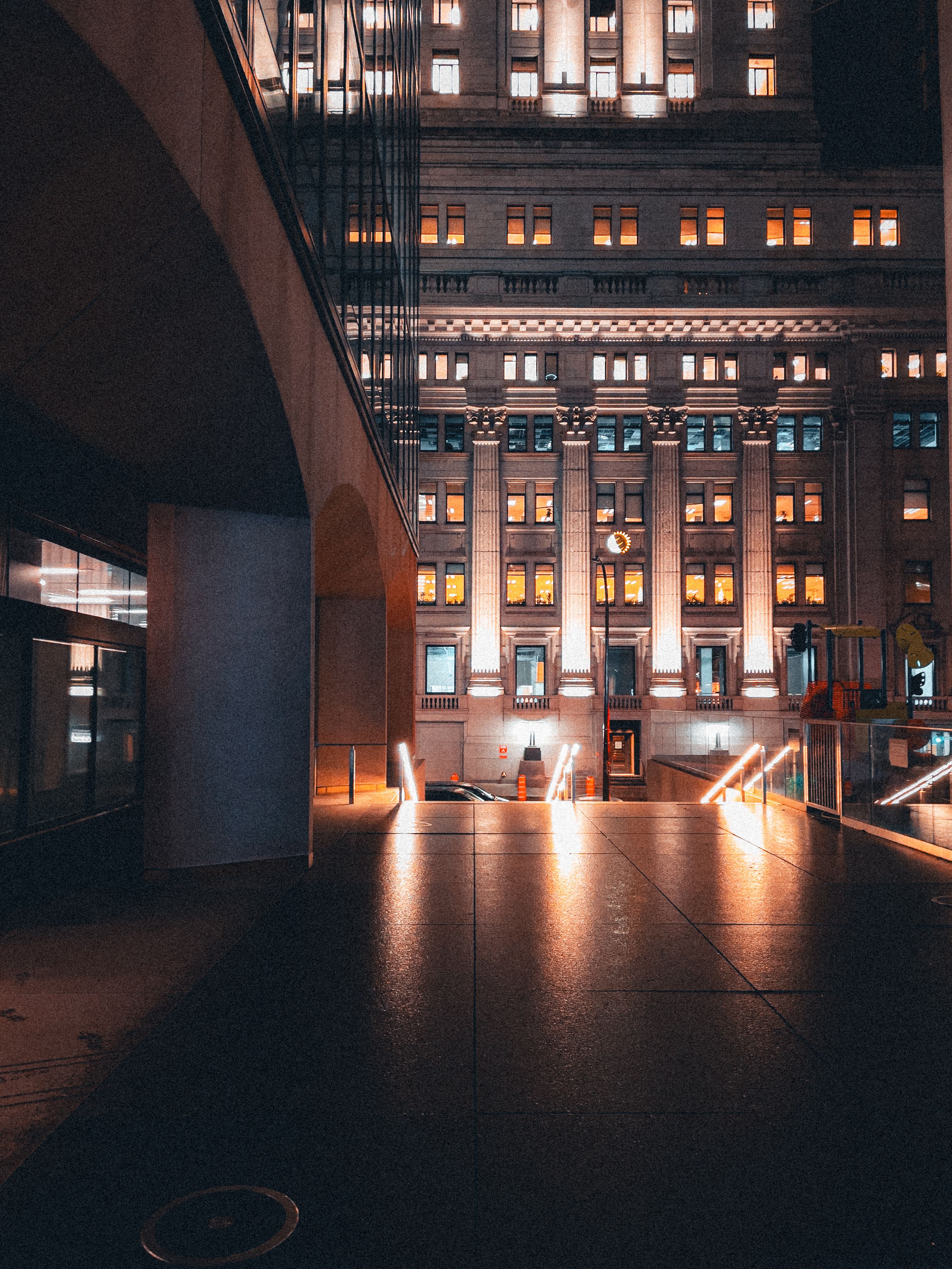 Illuminated Building at Night · Free Stock Photo
