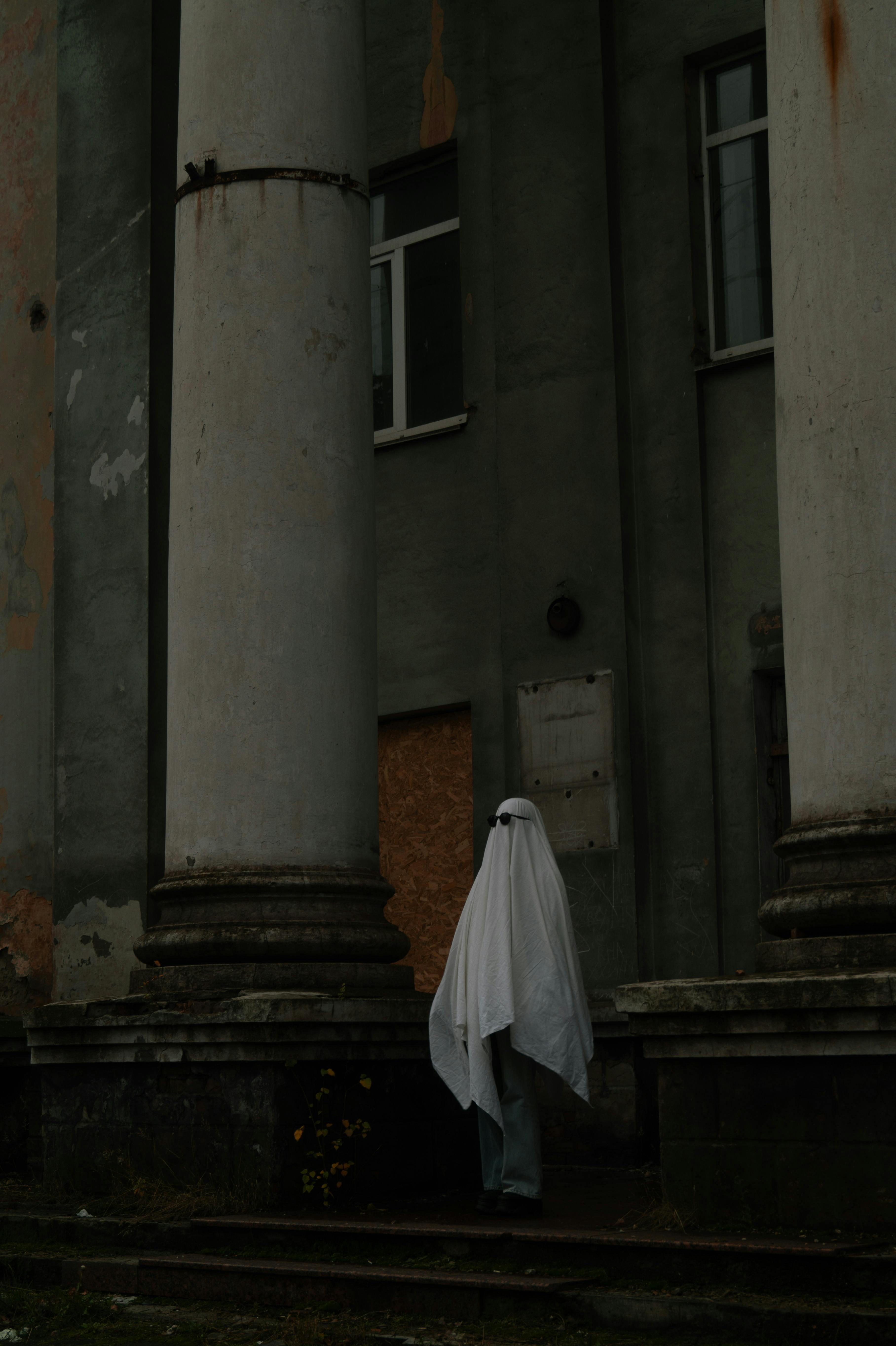 Ghost Standing between Columns · Free Stock Photo