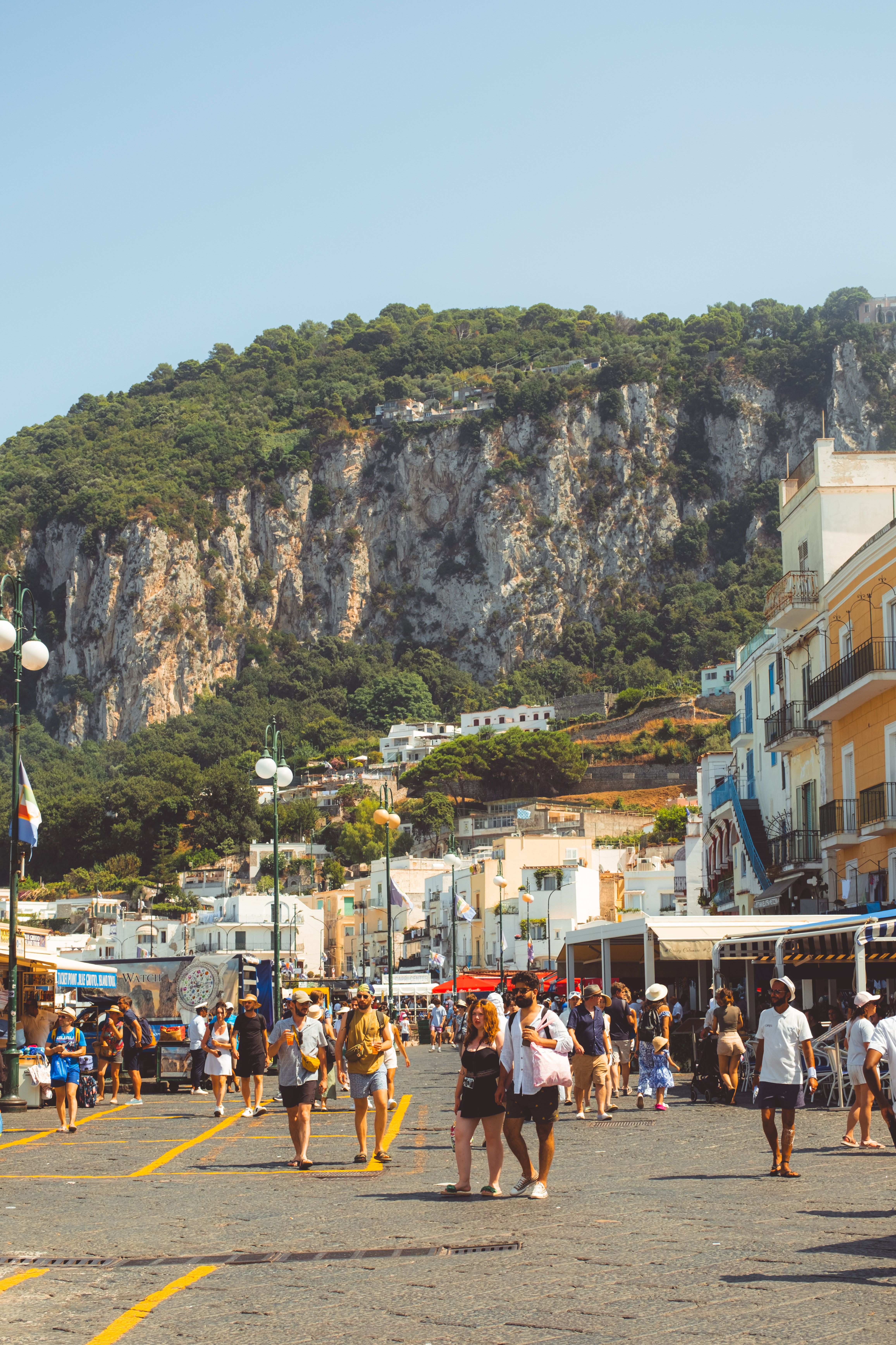 Tourists on the Sea Promenade of Capri Island · Free Stock Photo