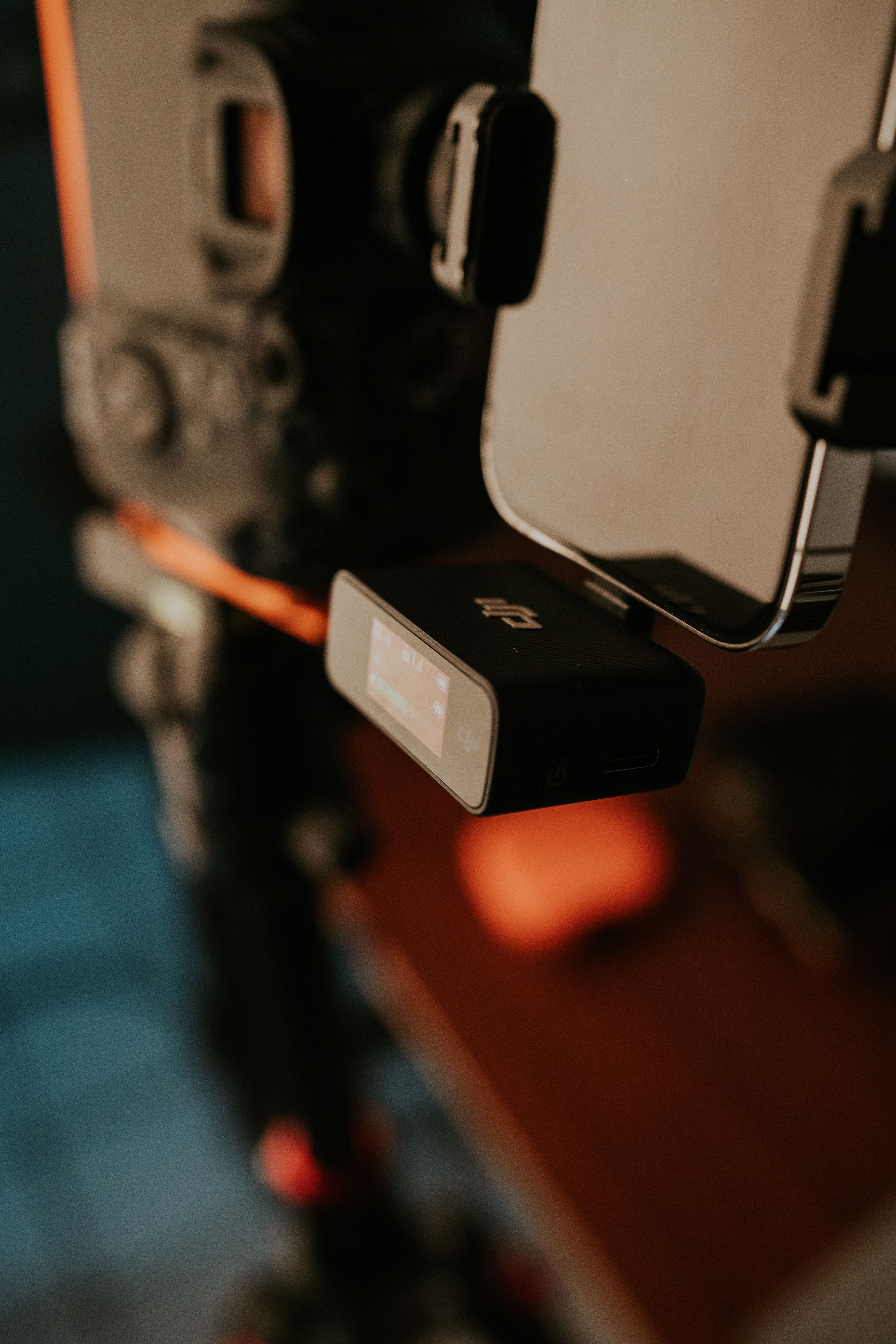 A camera with a small device attached to it · Free Stock Photo
