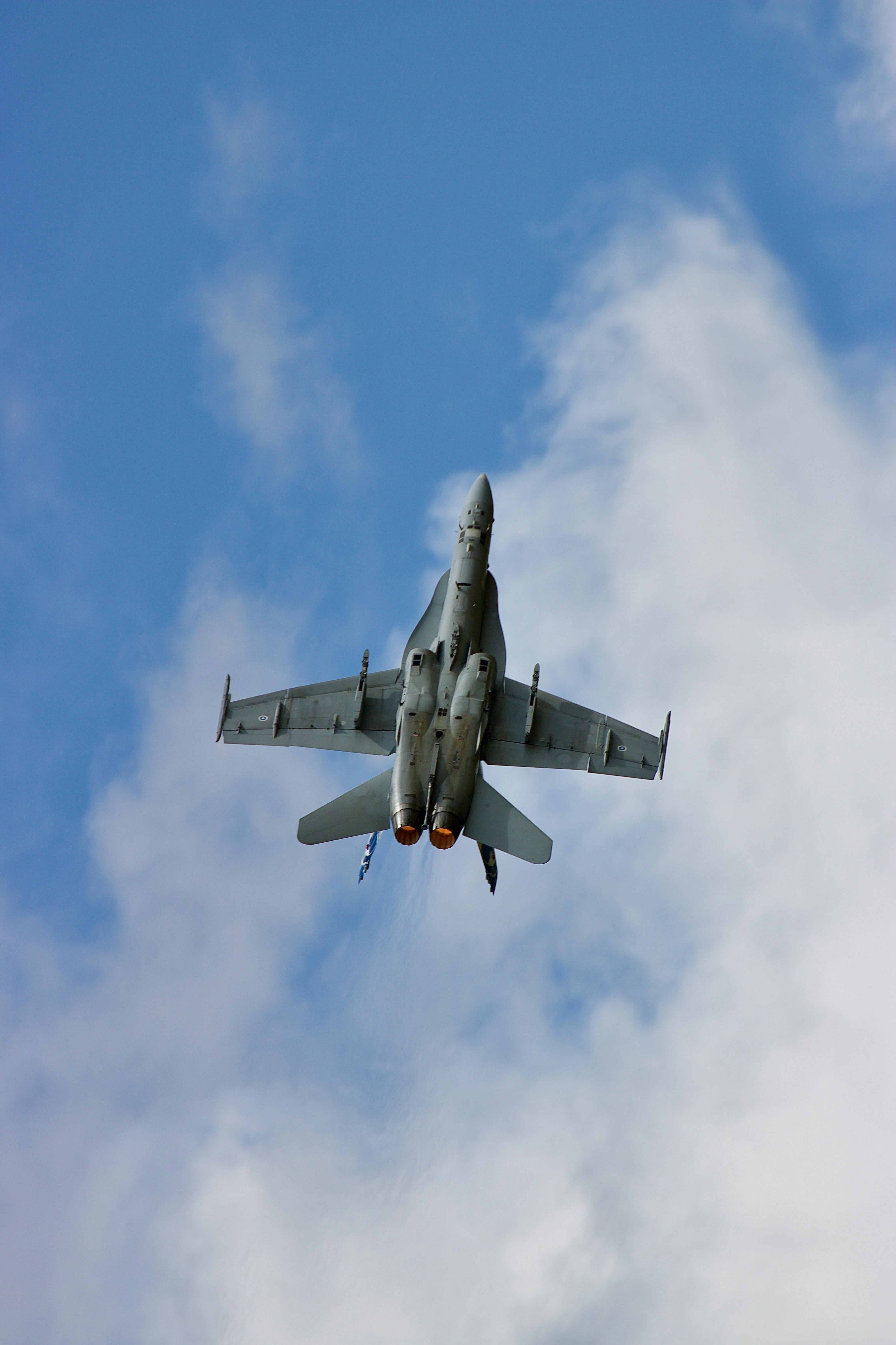 Grey Fighter Jet Flying · Free Stock Photo