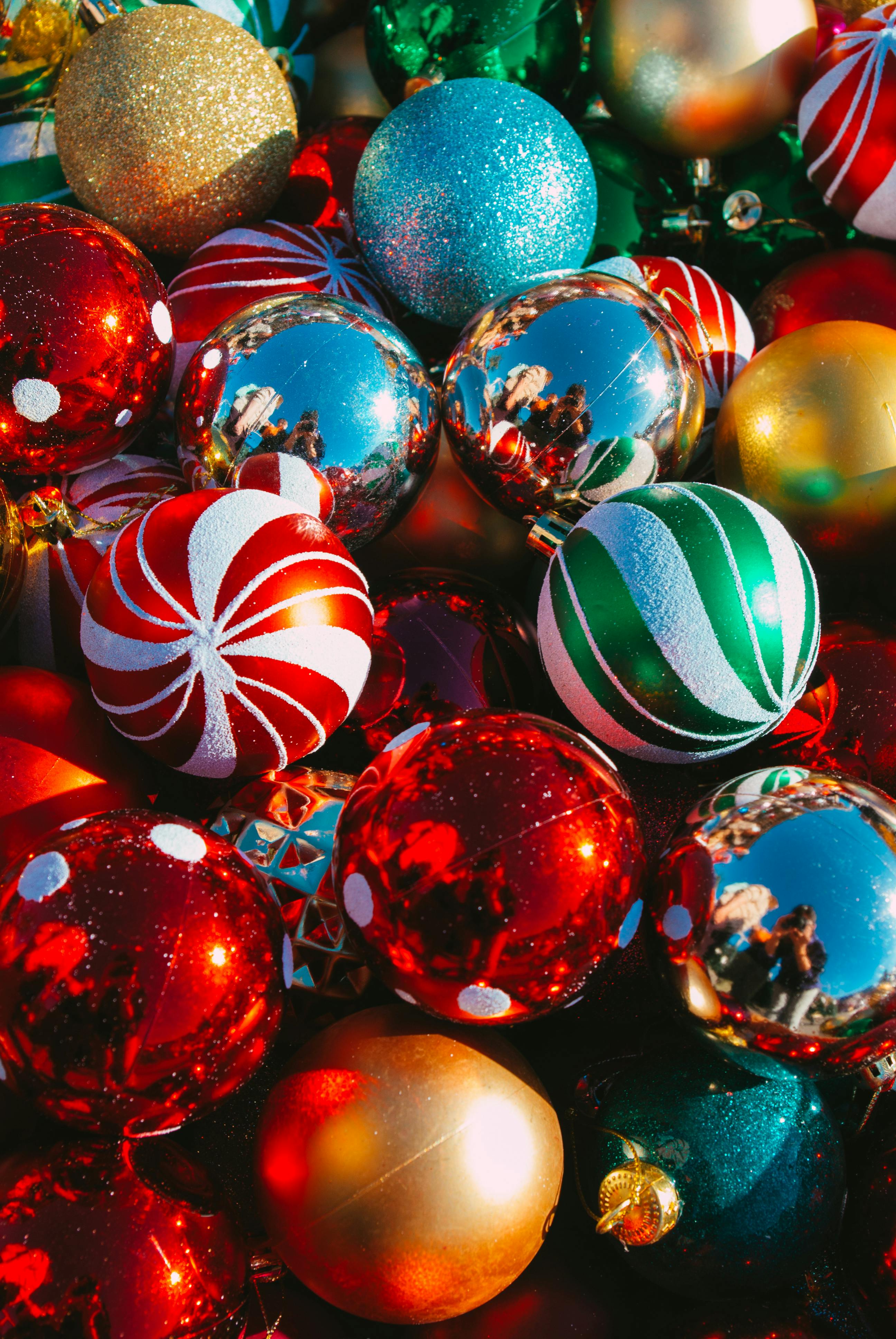 Christmas Baubles Stack · Free Stock Photo