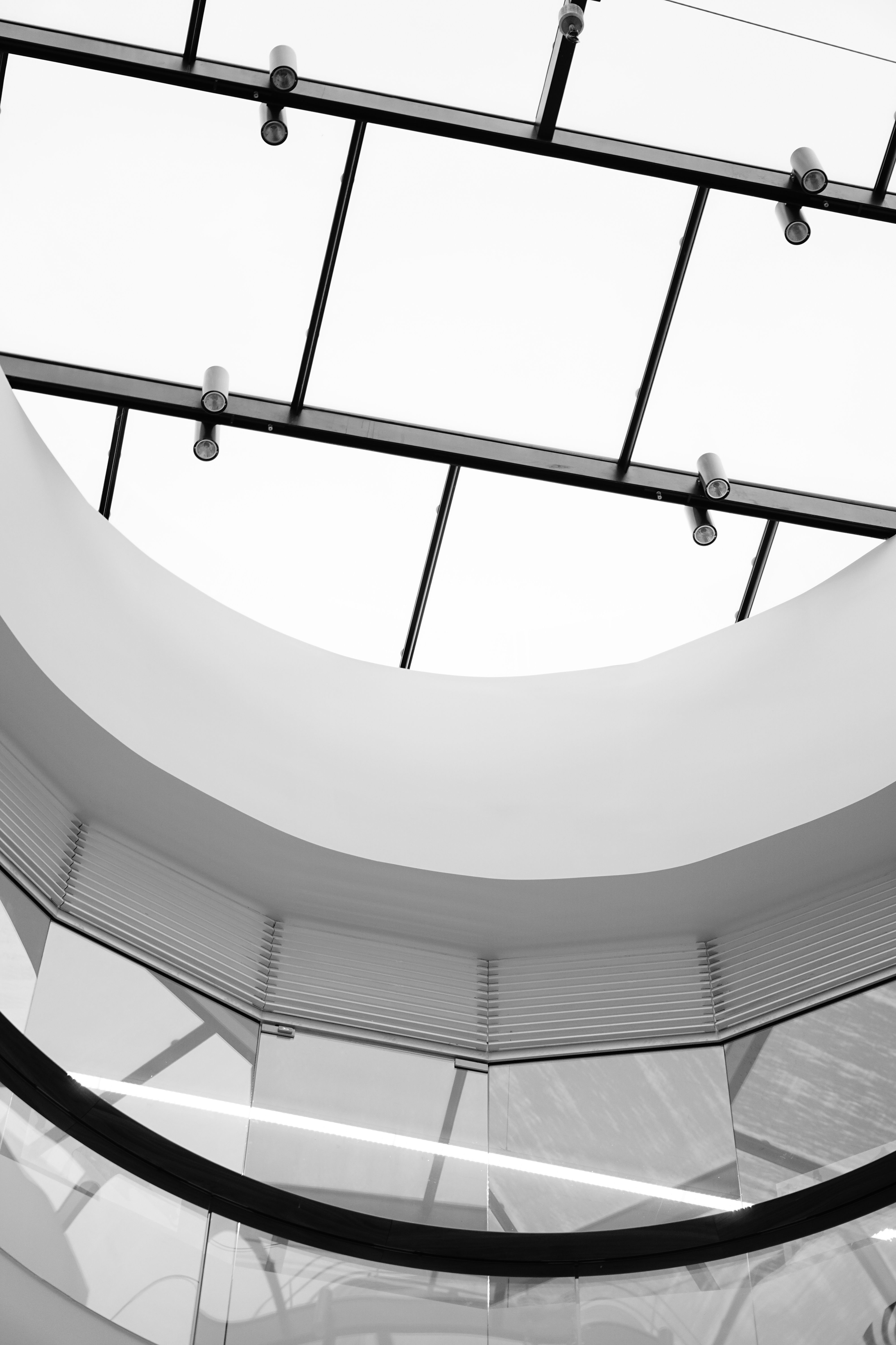 Glass Panels as Rooftop in Building · Free Stock Photo