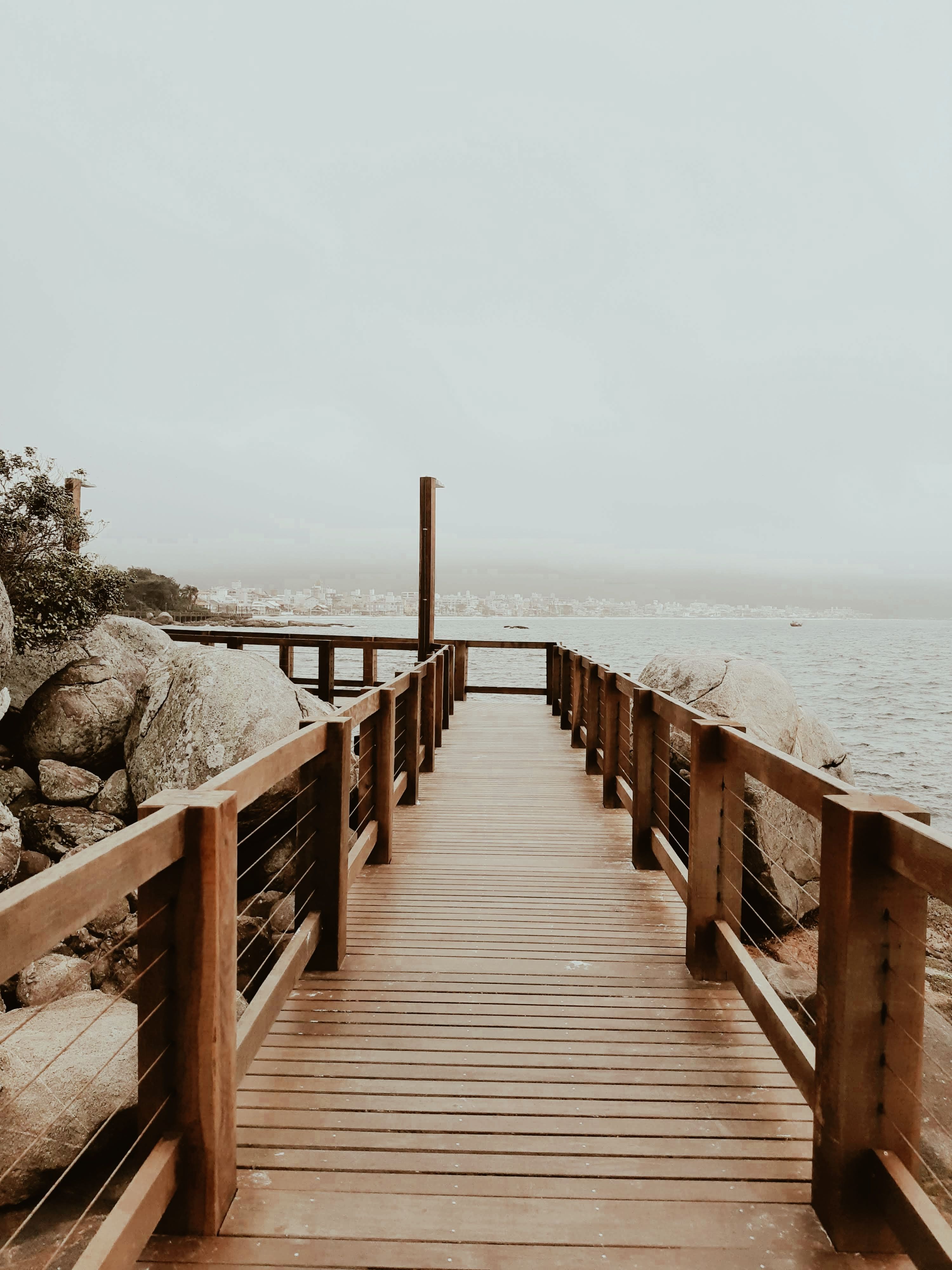 Empty Coastal Boardwalk · Free Stock Photo