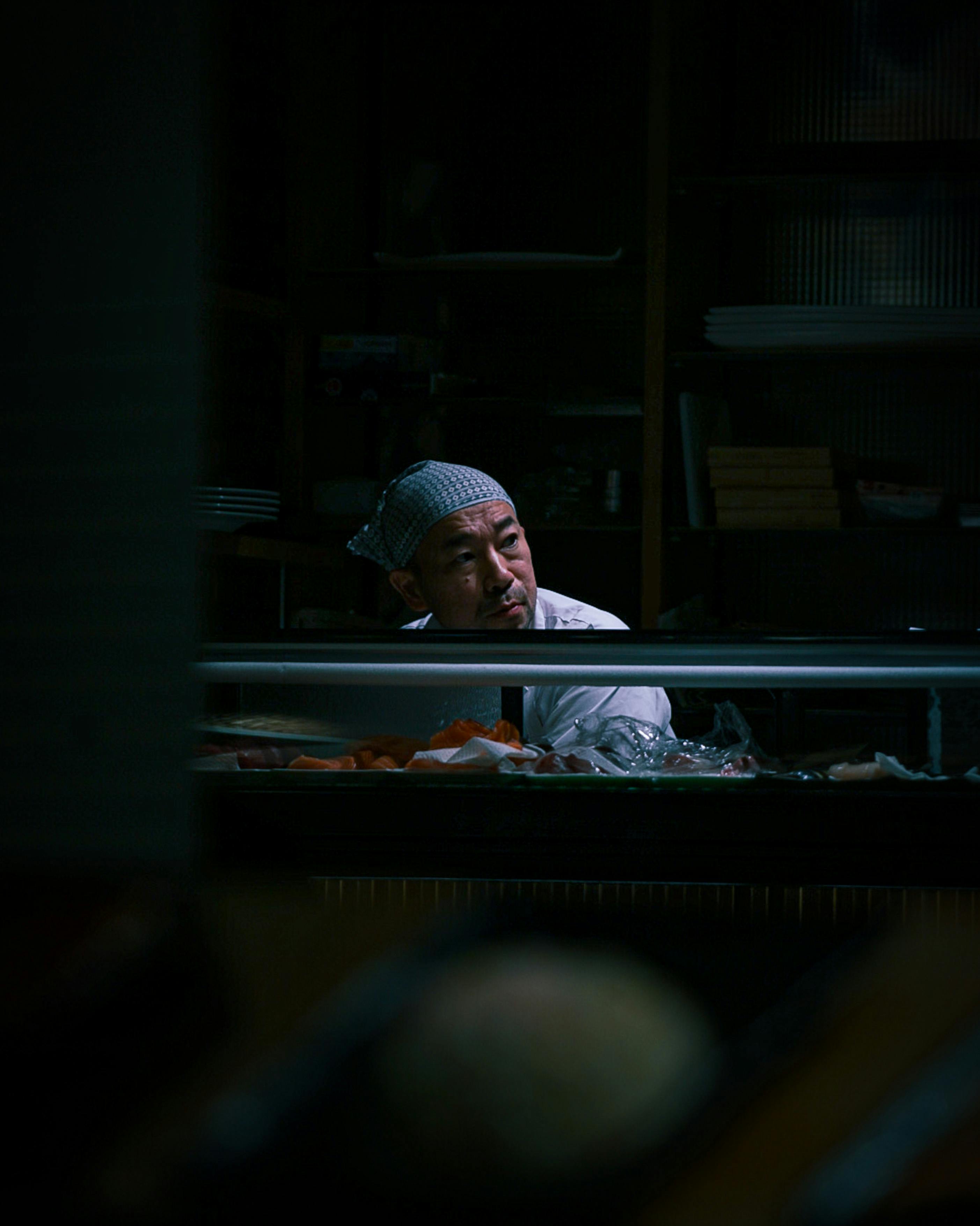 Man Working in Darkness at Night · Free Stock Photo