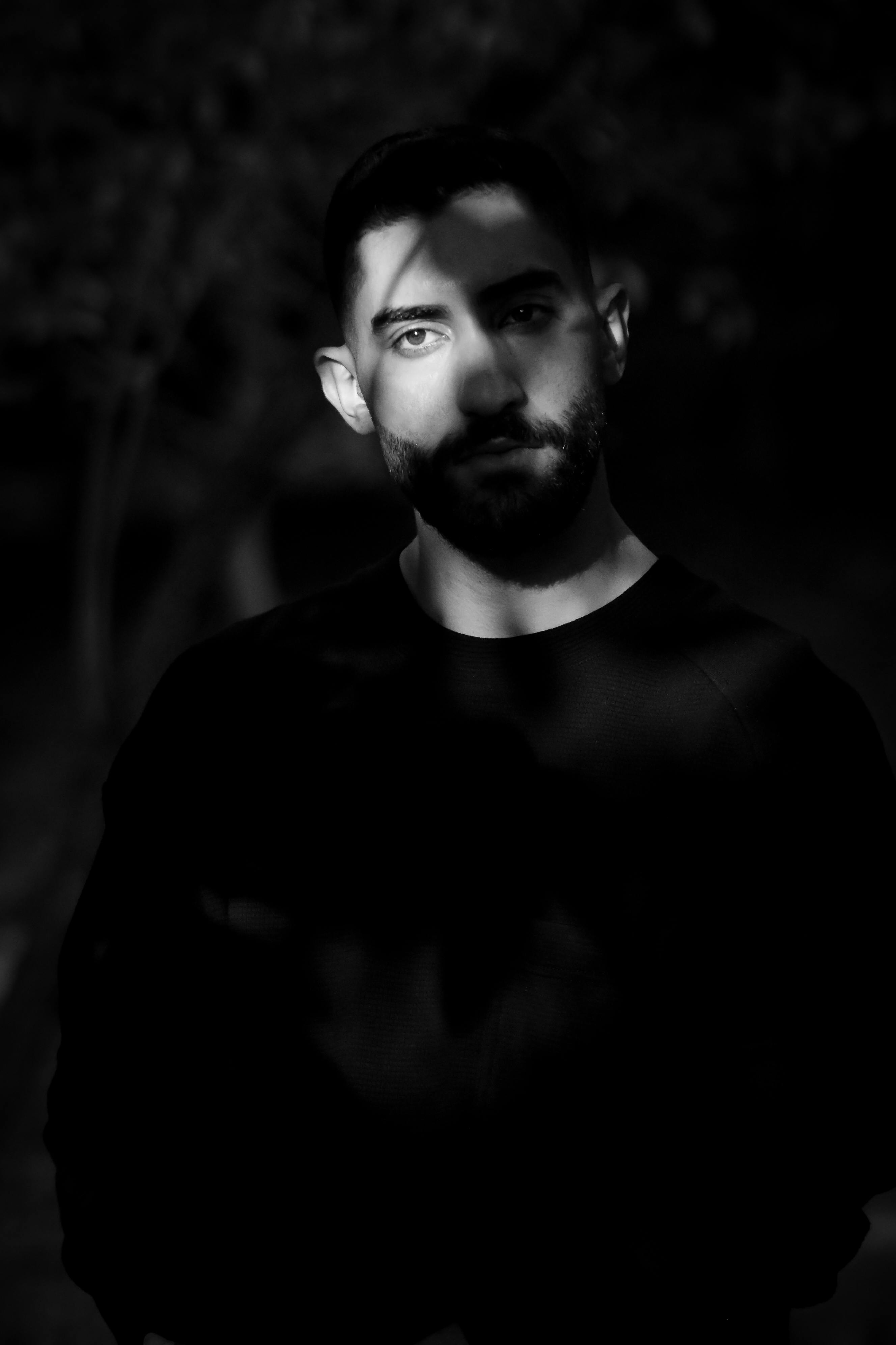 Portrait of a Man in the Dark · Free Stock Photo