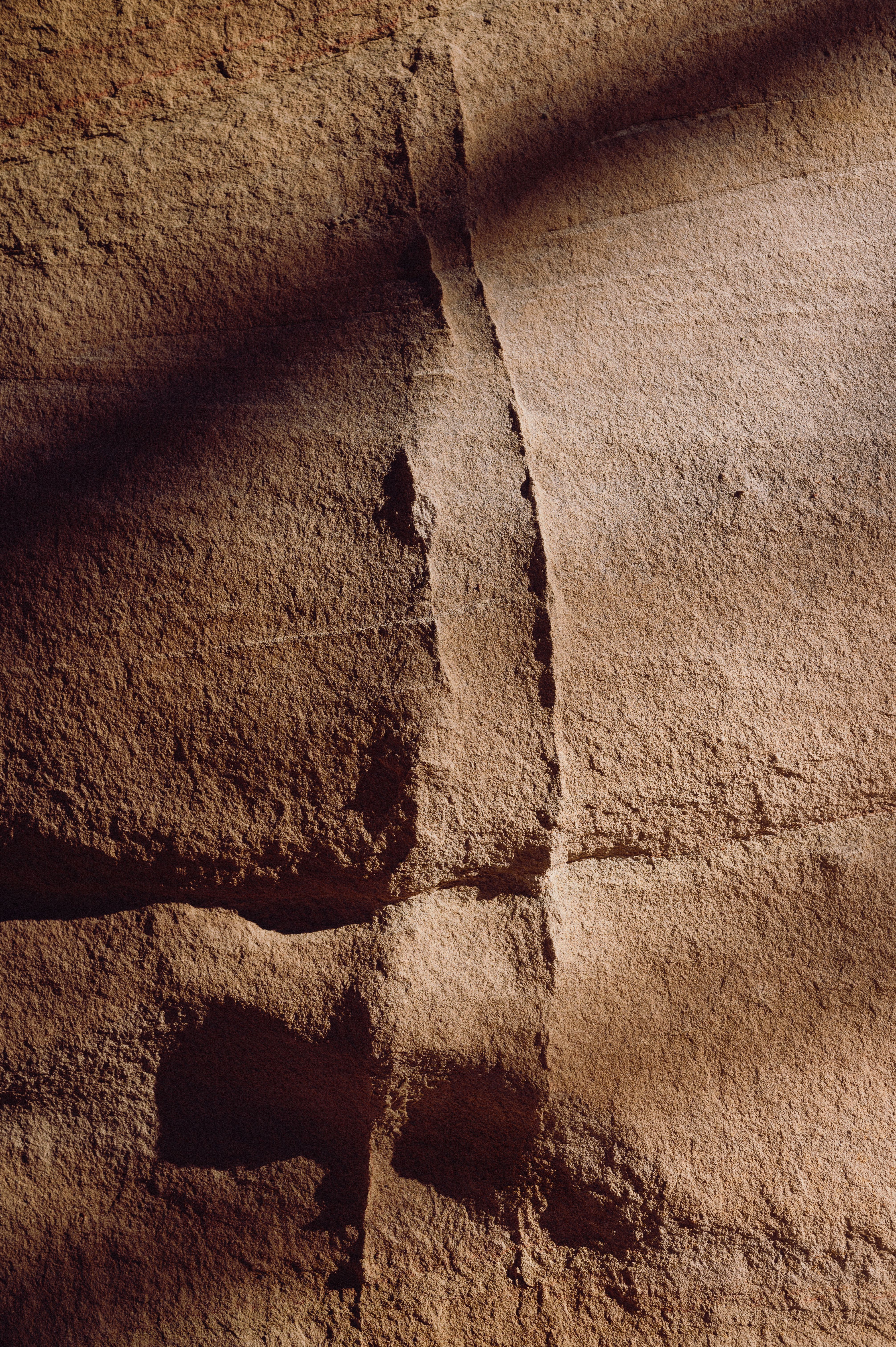Wall in a Cave in Sunlight · Free Stock Photo