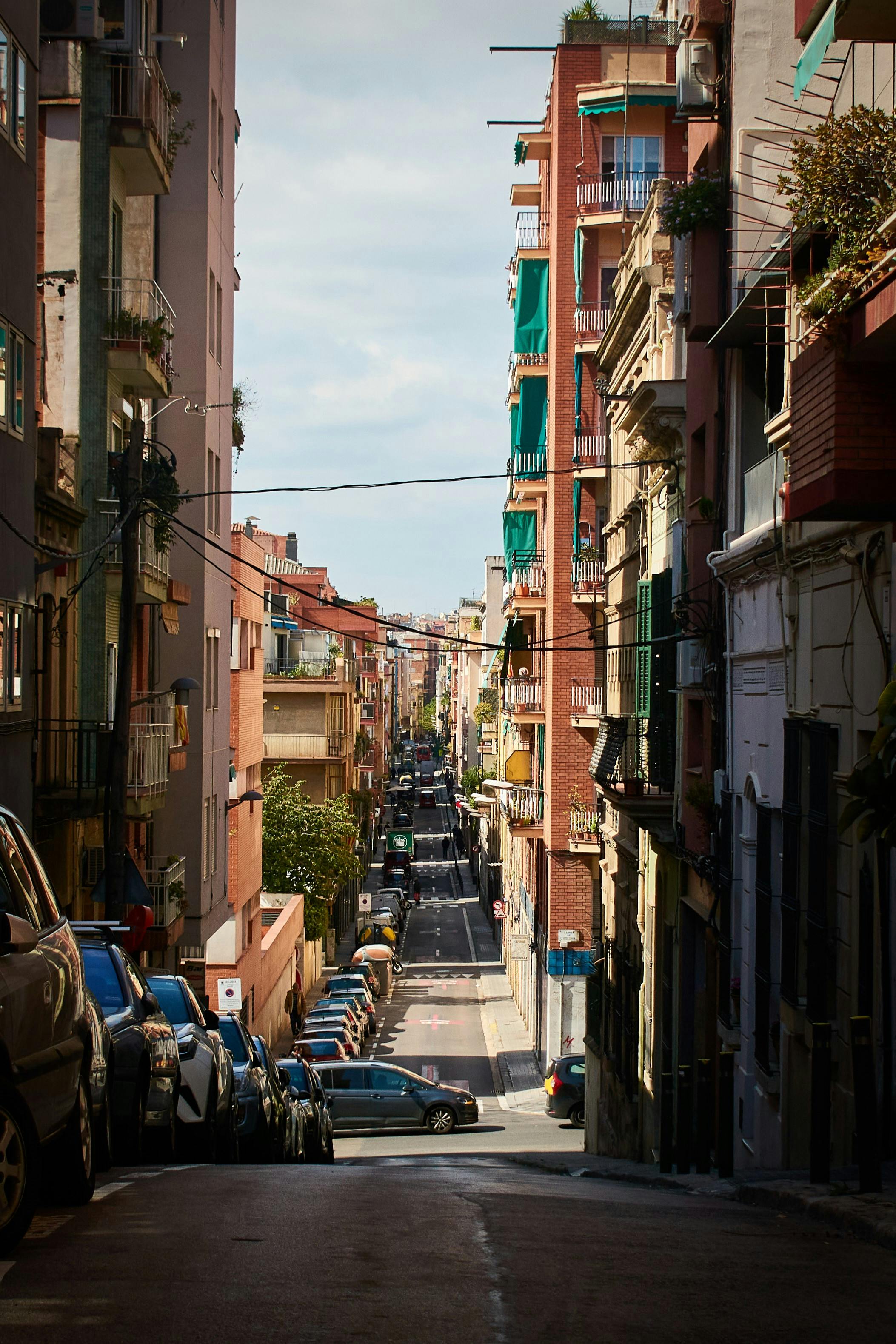 Road Between Buildings · Free Stock Photo