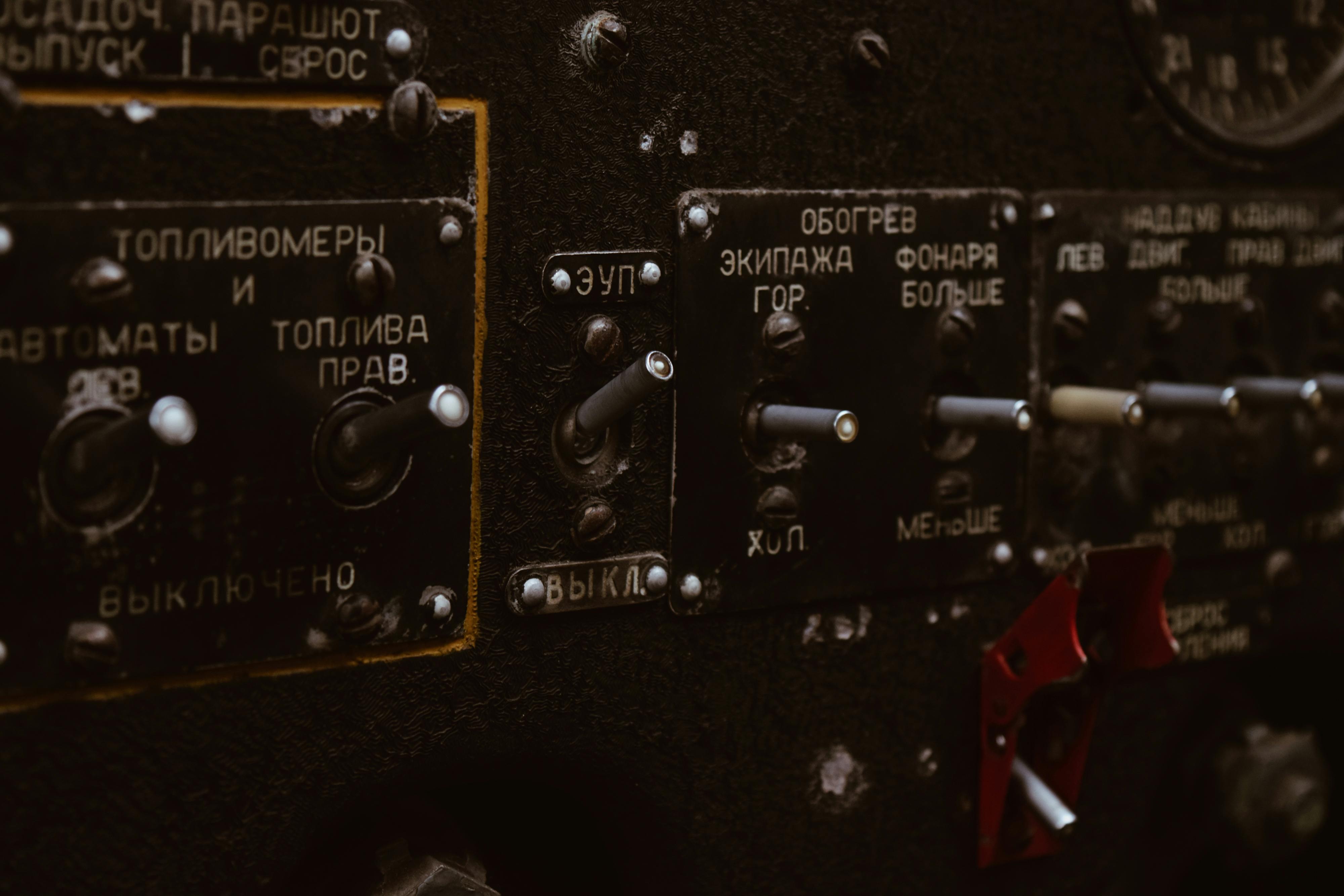 A close up of a control panel on a plane · Free Stock Photo