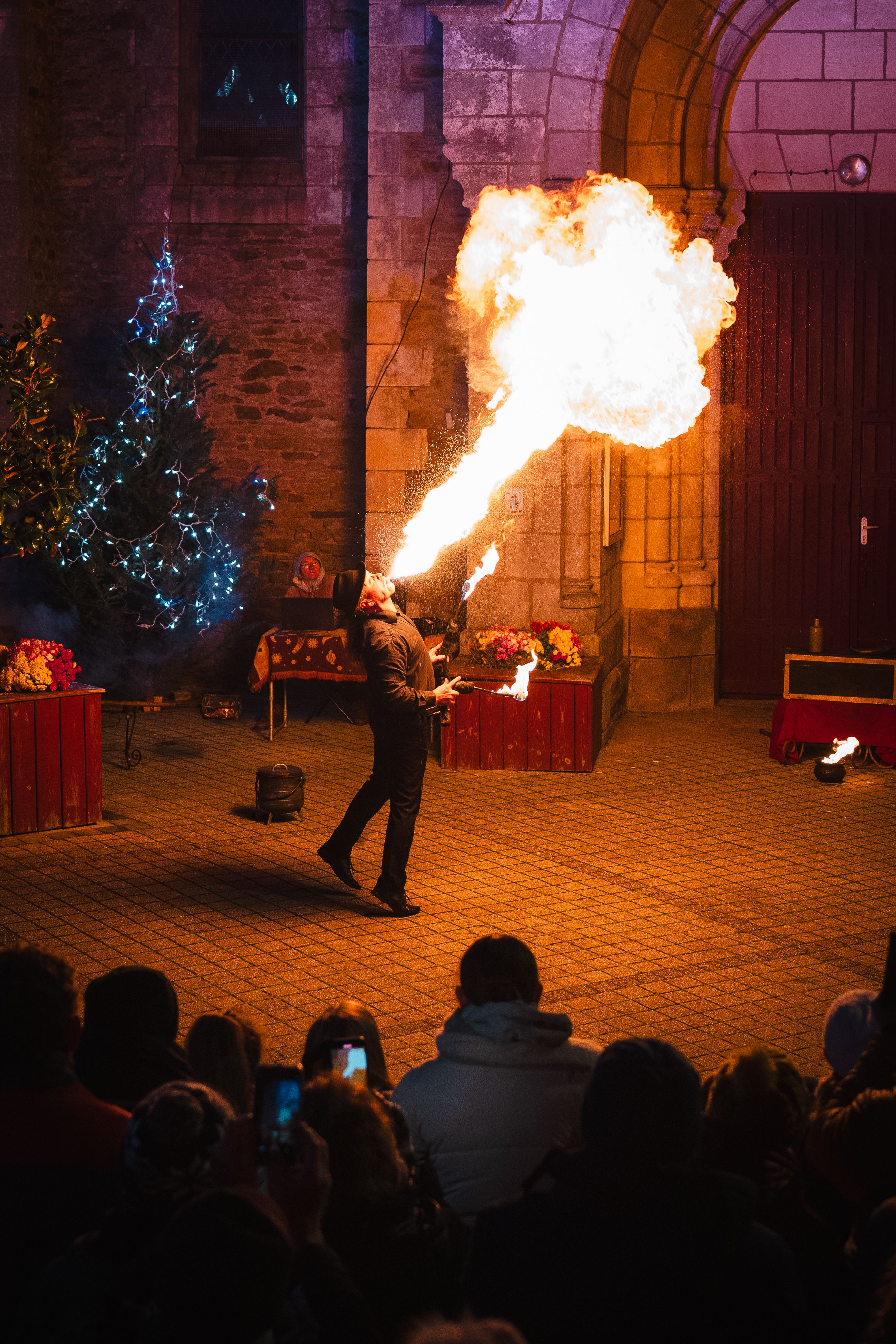 Man Dancing with Fire on the Street · Free Stock Photo