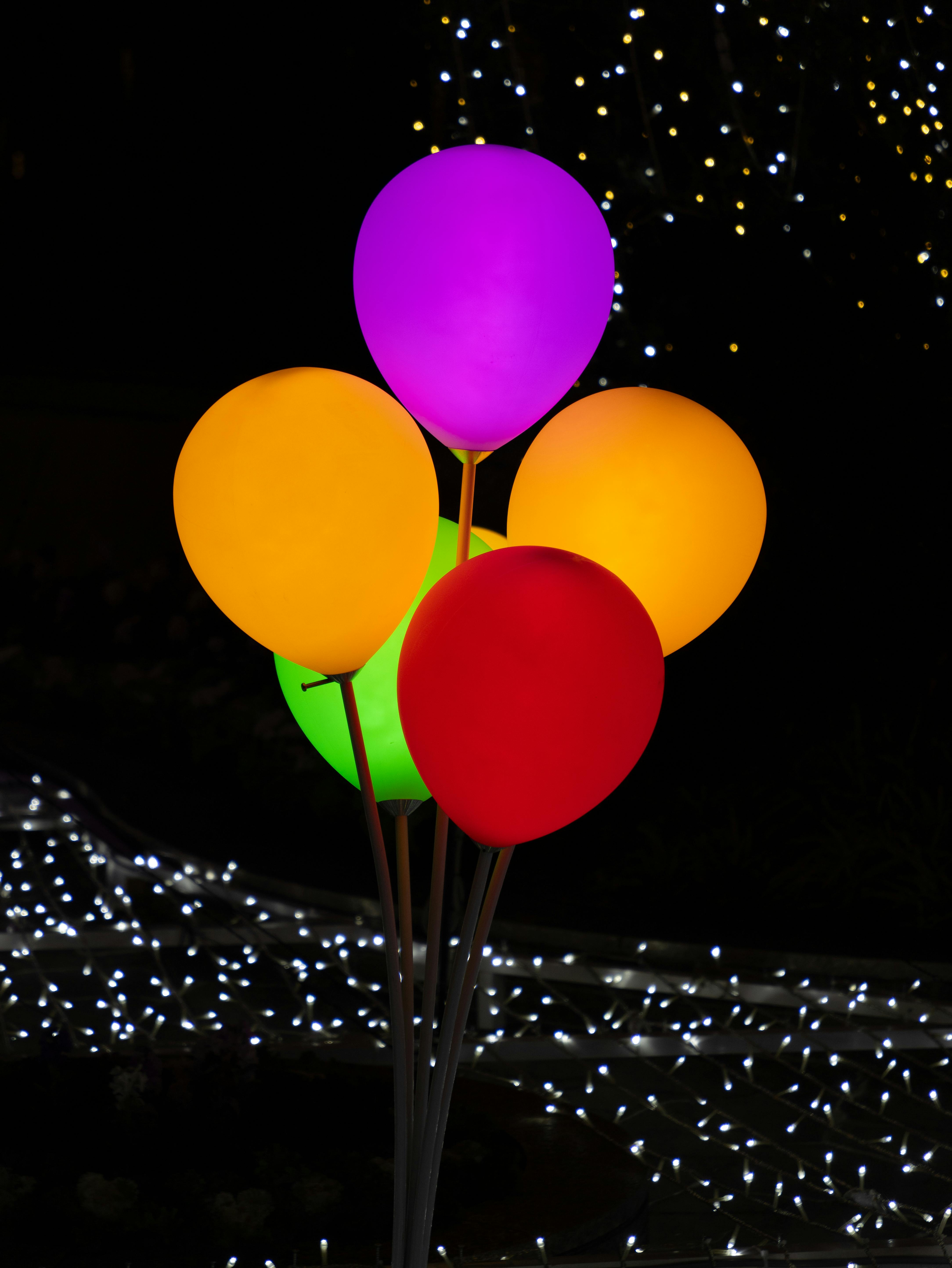 Balloons at Night · Free Stock Photo