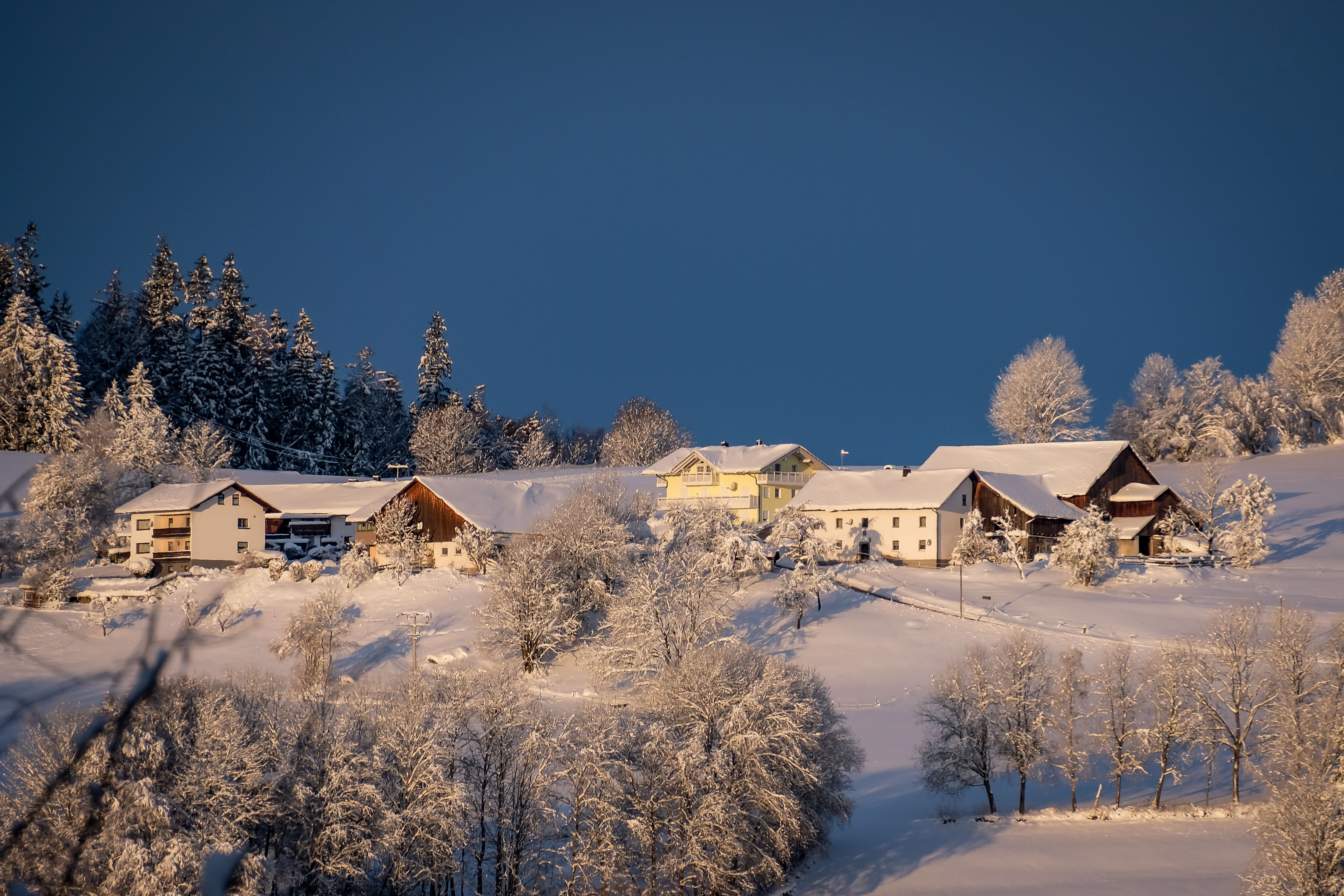 Village in Snow in Winter · Free Stock Photo