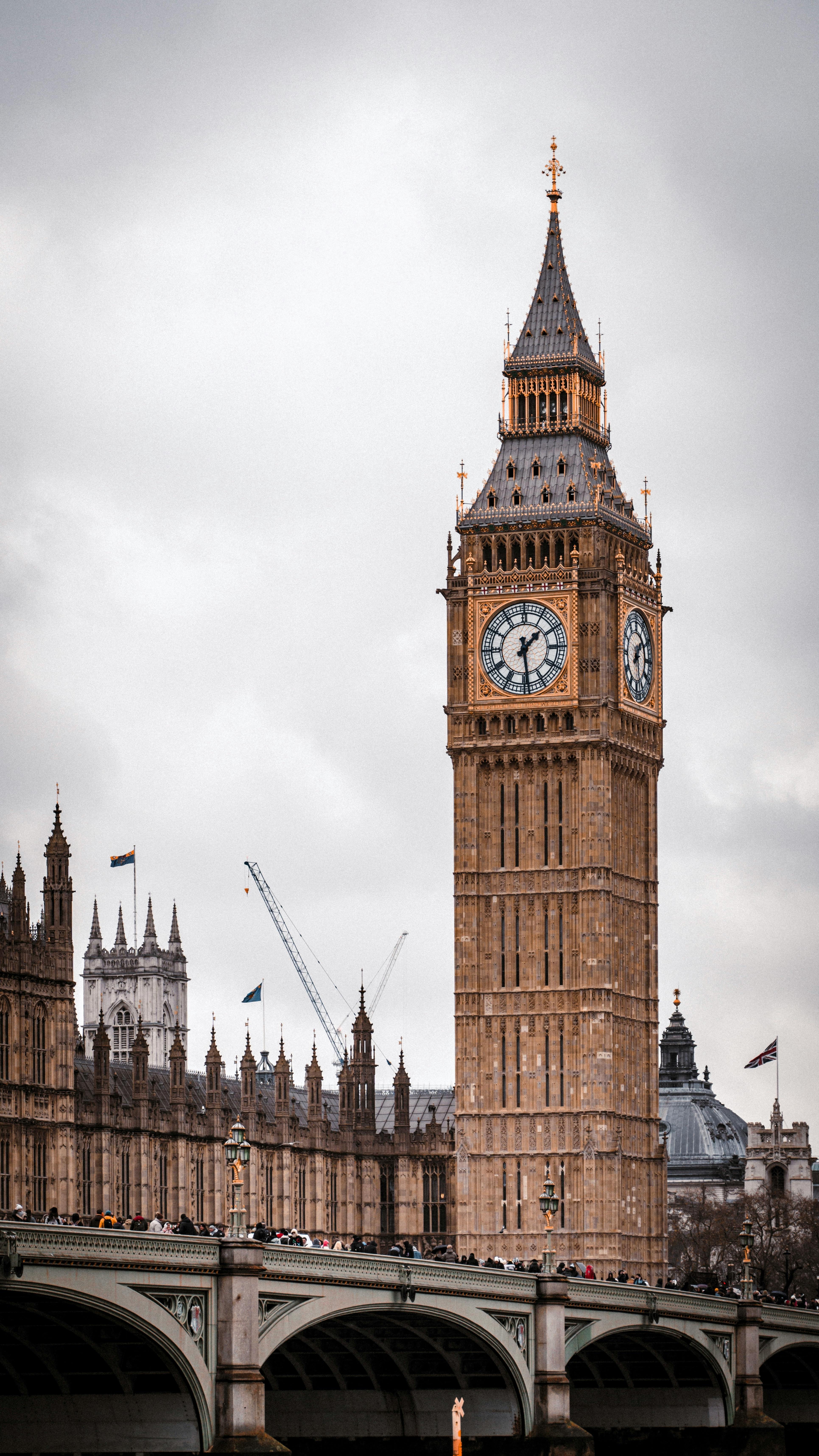 Big Ben Clock Tower in London England Free Stock Photo