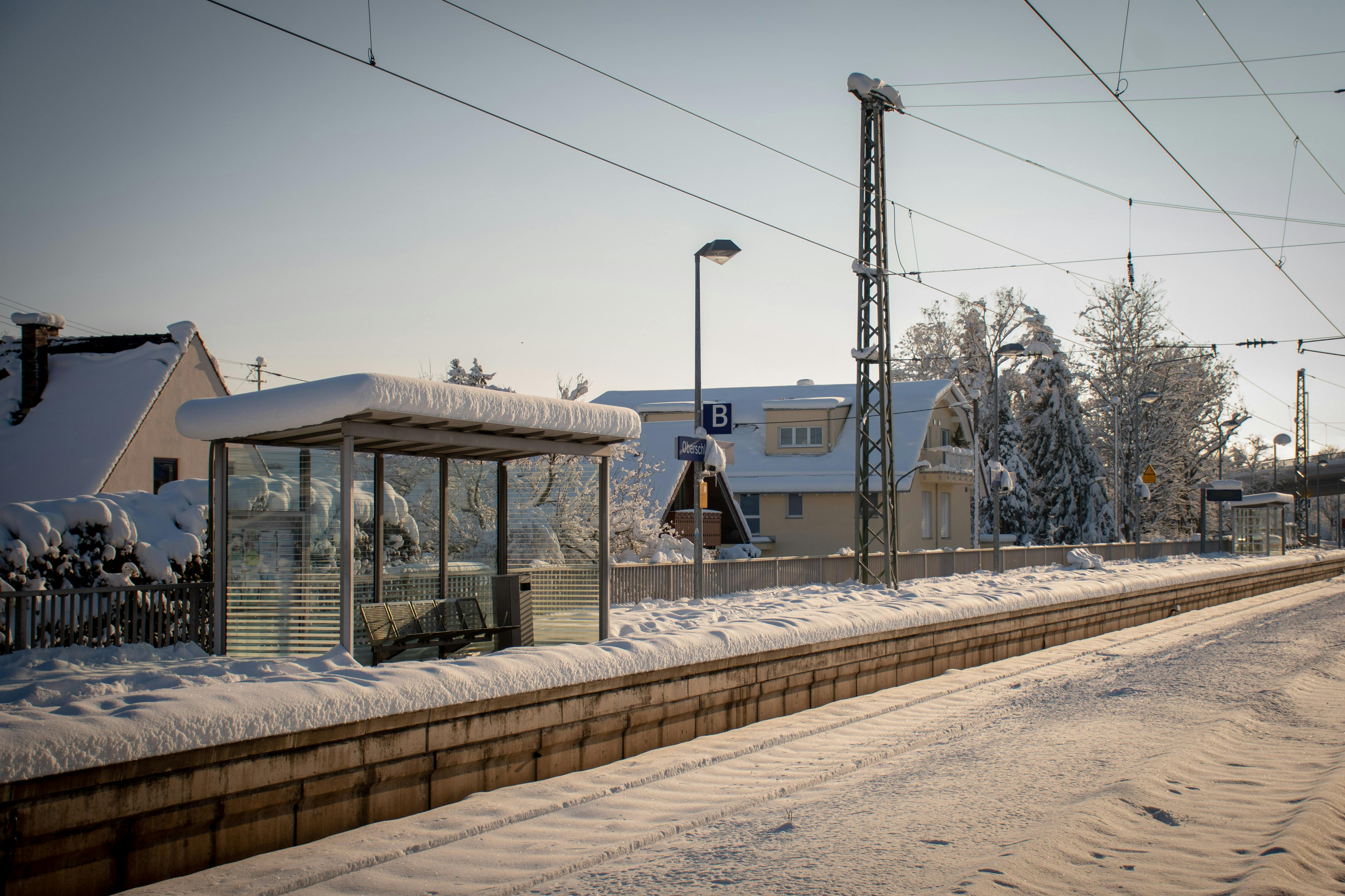 A Railway Station in Winter · Free Stock Photo