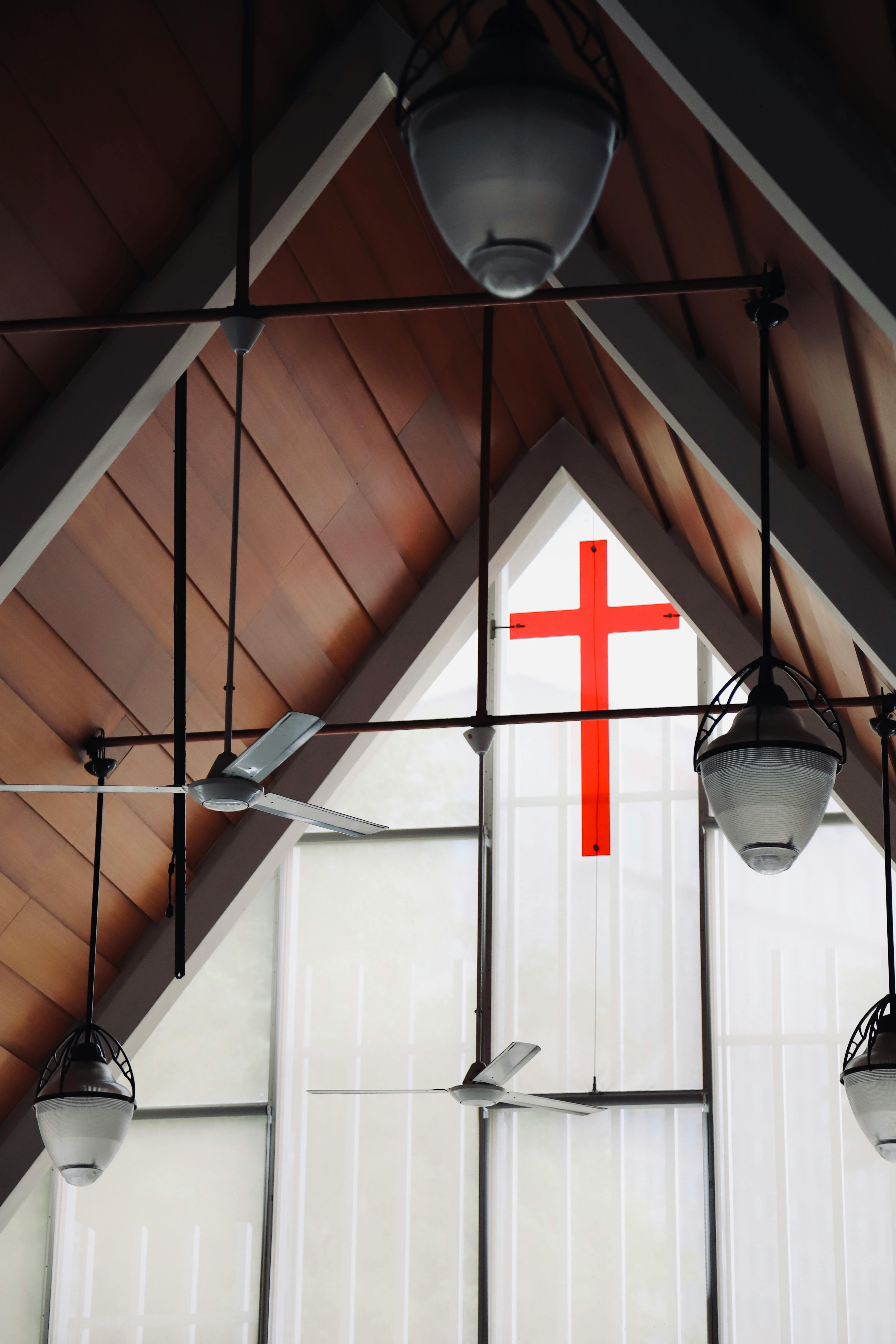 Red Cross on Window · Free Stock Photo
