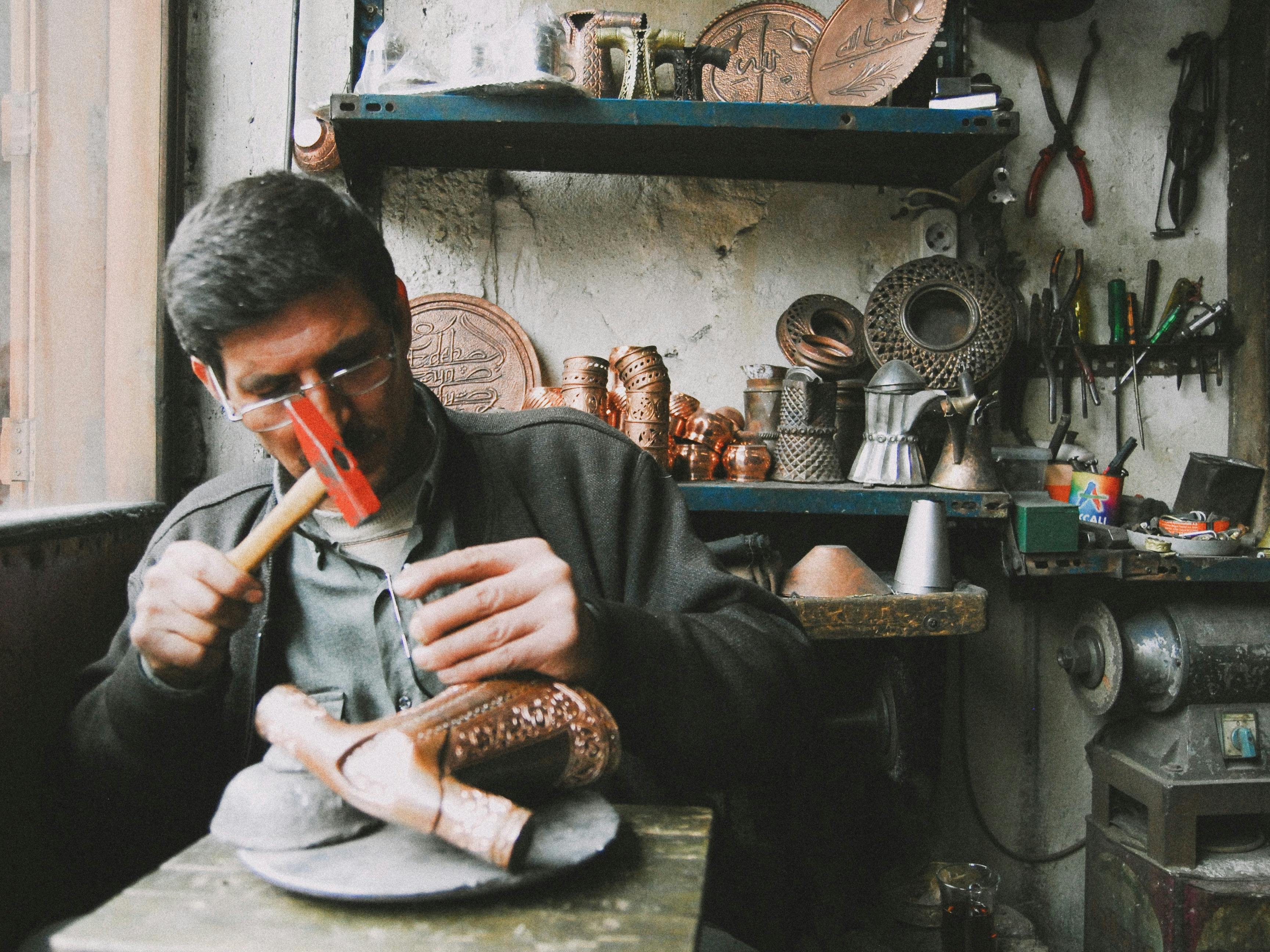 Artisan at Workshop · Free Stock Photo