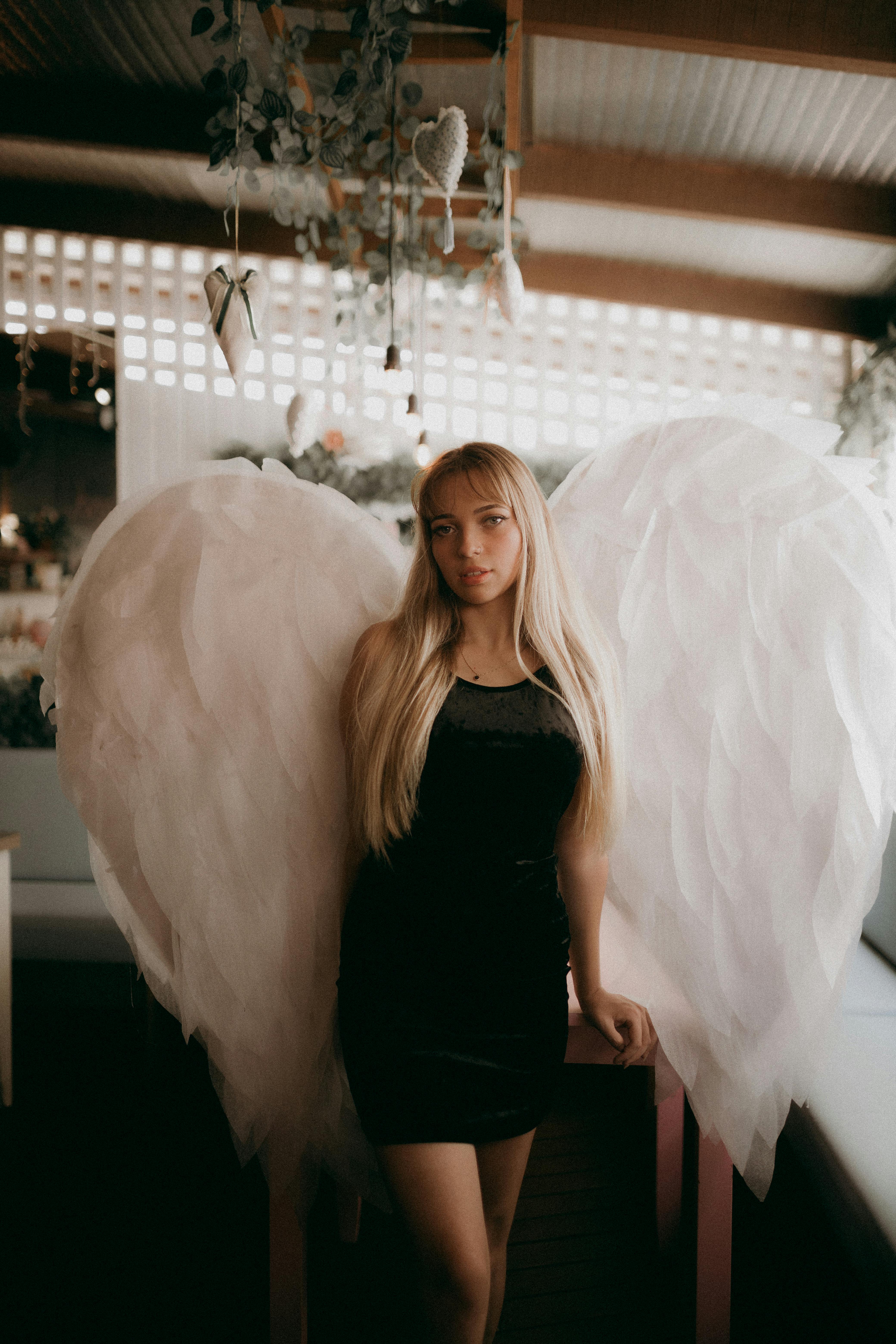 Woman in an Angel Costume · Free Stock Photo