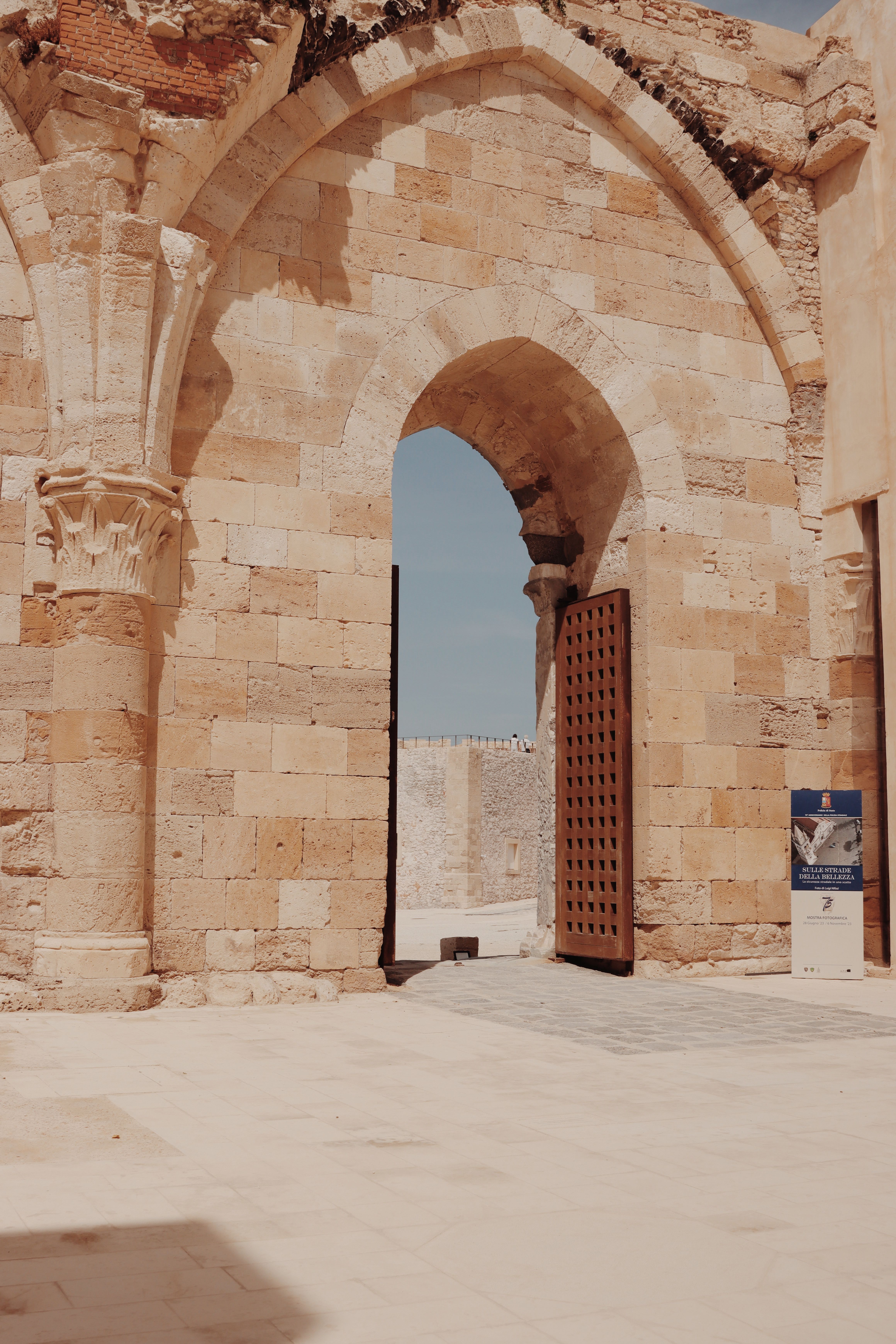 Open Gate inside the Castello Maniace · Free Stock Photo