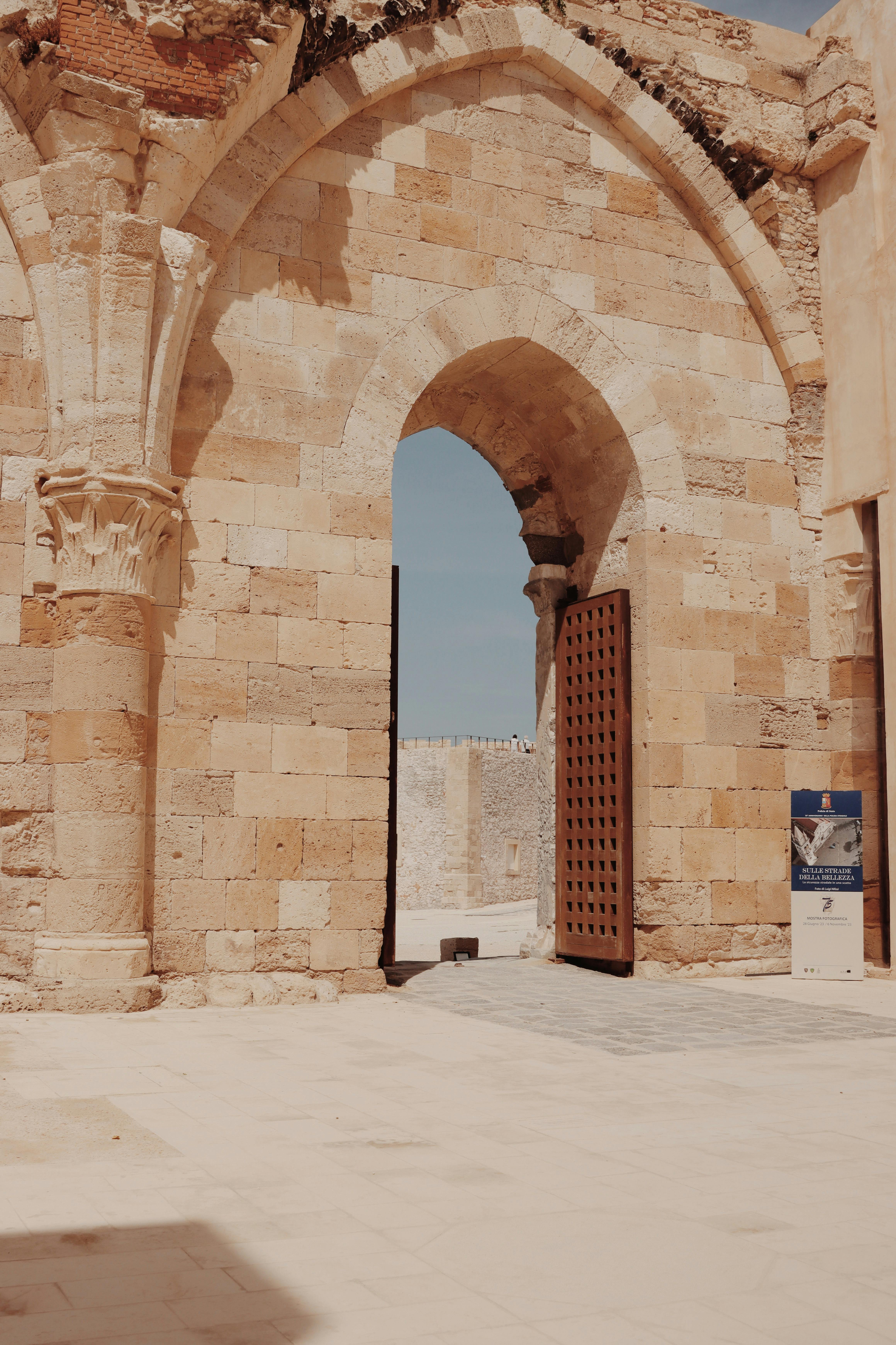 Open Gate inside the Castello Maniace · Free Stock Photo